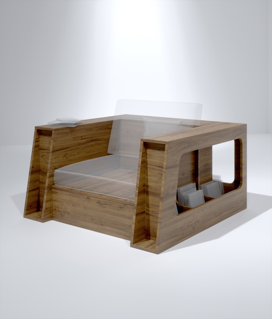 3D CNC Cutting Sofa And Bookshelf Woodworking - TurboSquid 2389996