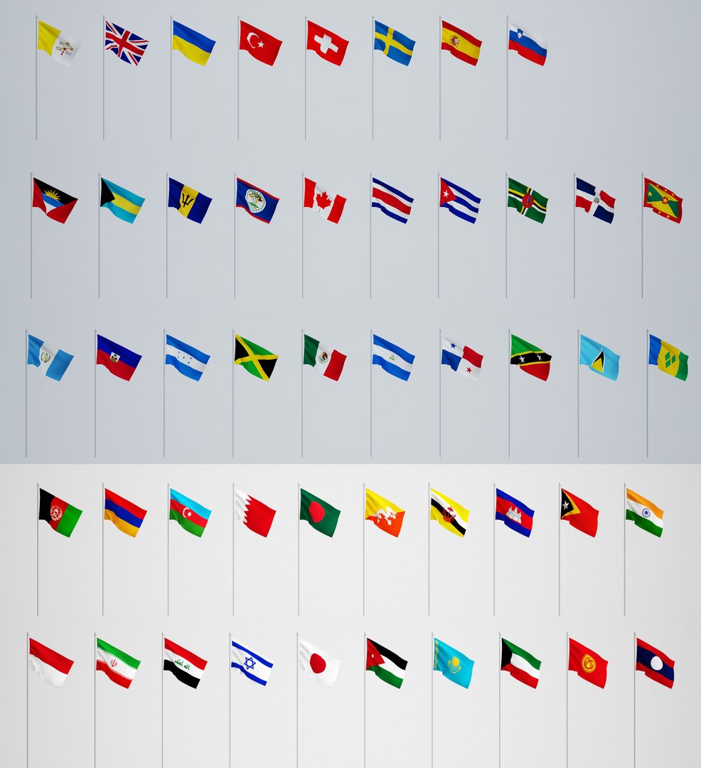 Flags World 3D - TurboSquid 1396799