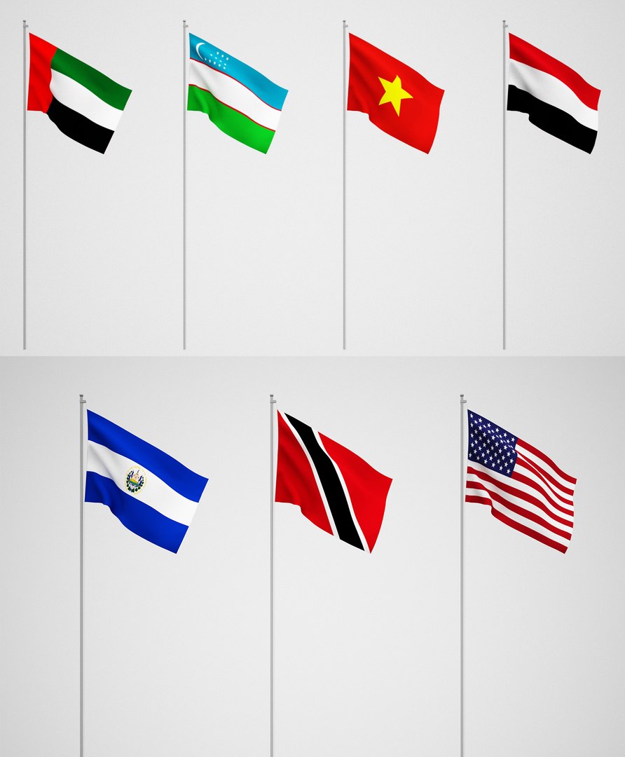 Flags World 3D - TurboSquid 1396799