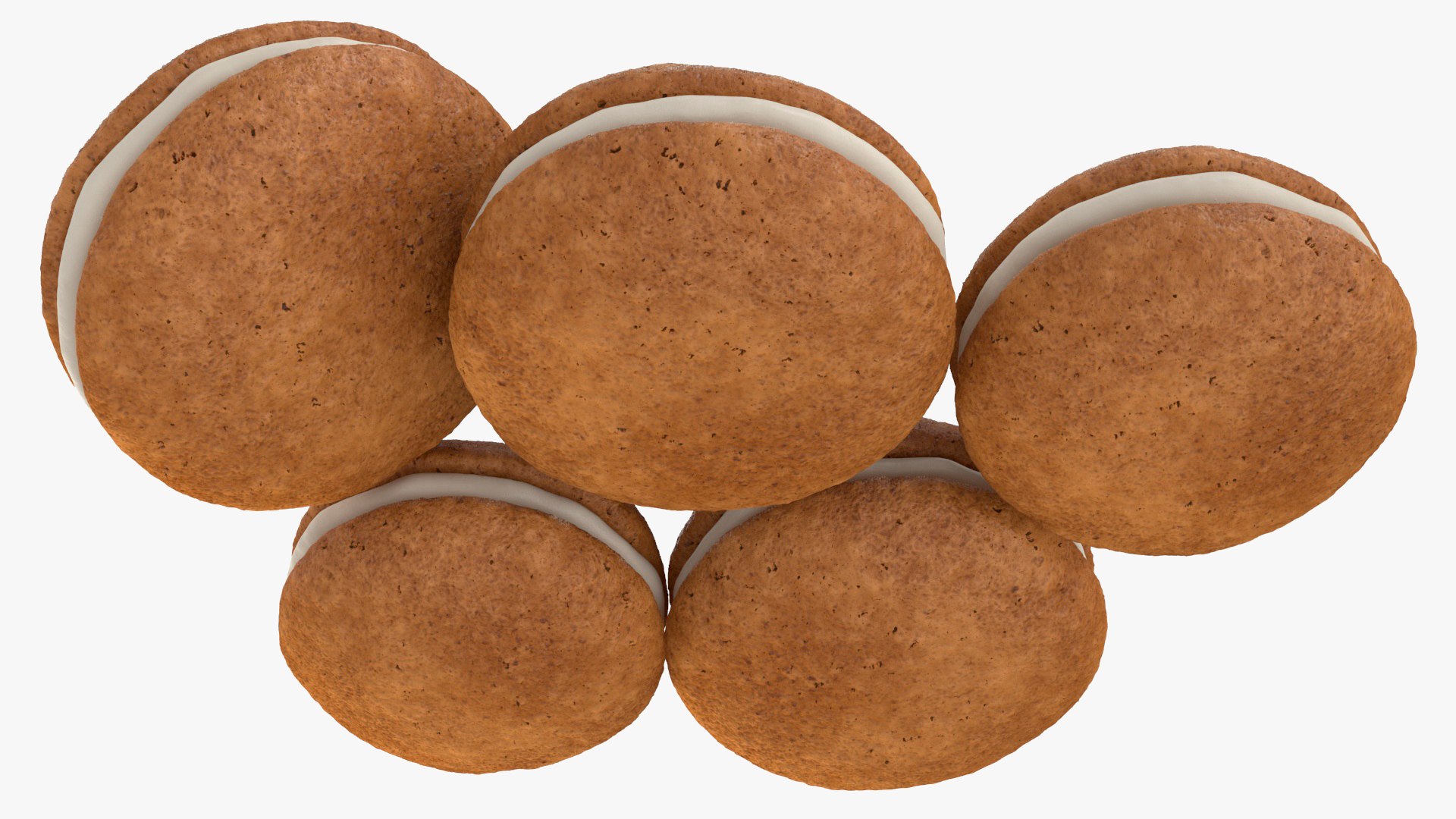 Sandwich Cookie Sprinkled With Powdered Sugar 3D Model - TurboSquid 2167813