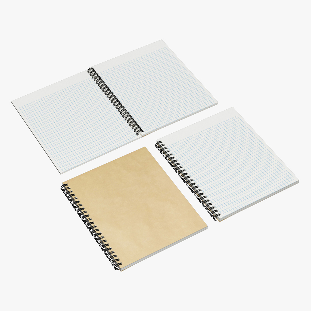 3D Notebooks Set 02 - TurboSquid 1970043