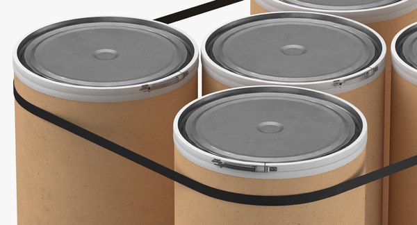Cardboard Drum Barrel Double Pallet Modelo 3D - TurboSquid 1965867