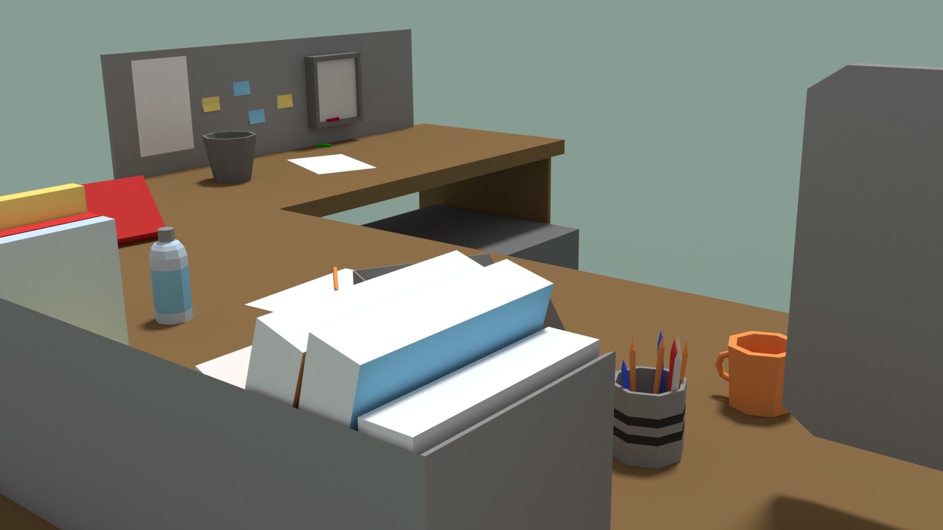 Cartoony Office Desk 3D Model - TurboSquid 1195616