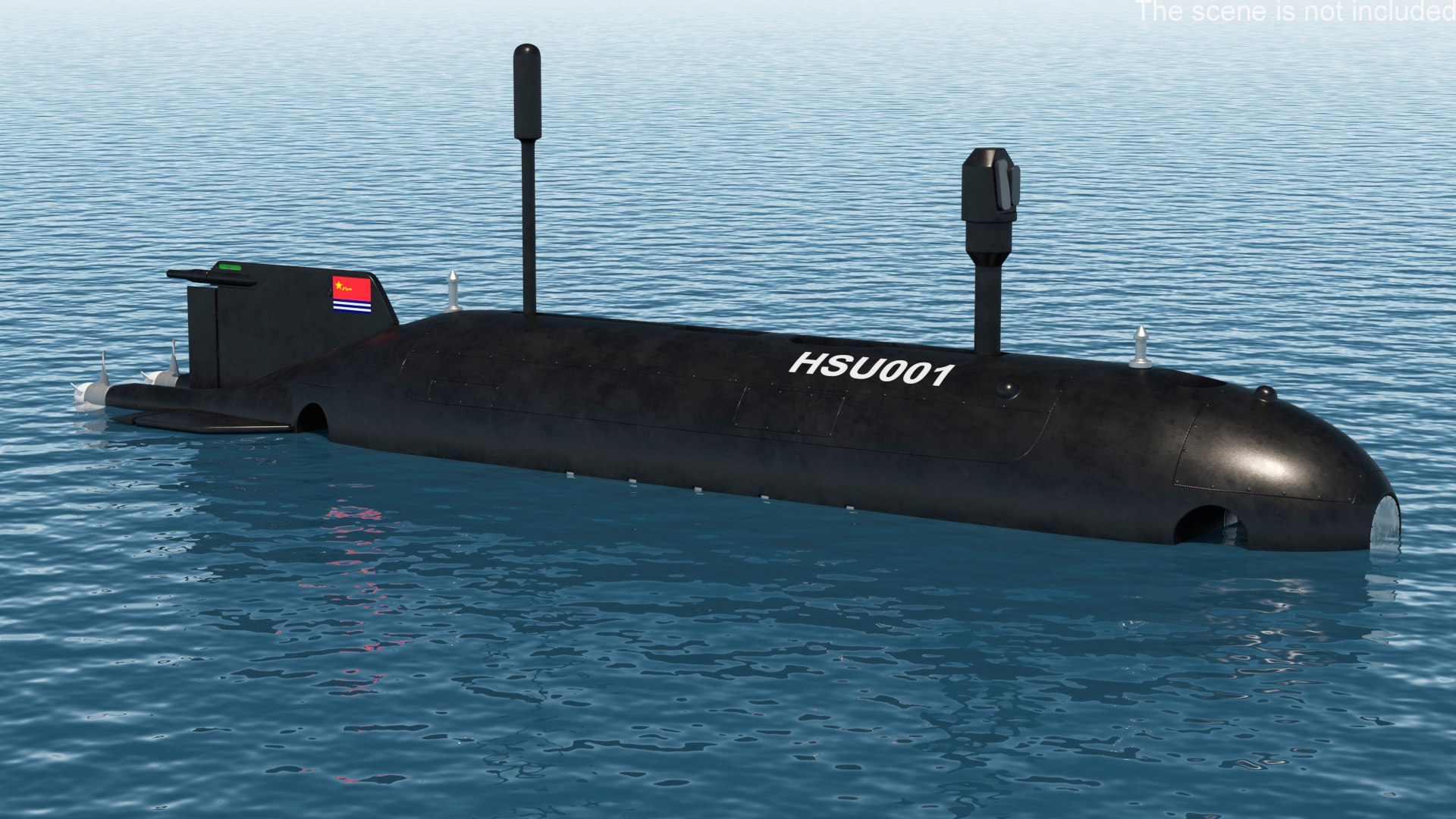 Chinese Submarine Drone HSU 001 Rigged 3D - TurboSquid 2170138