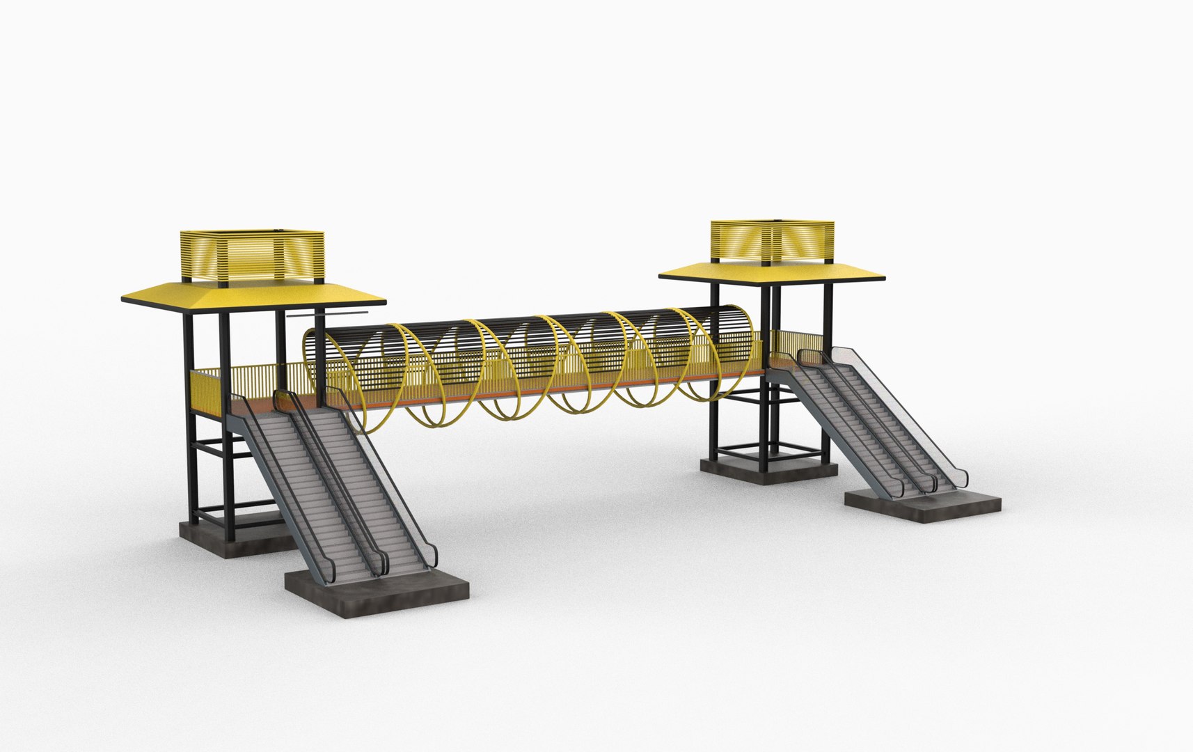 3D Model Steel Pedestrian Bridge 3D Model - TurboSquid 2333164
