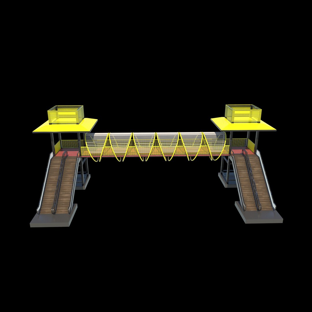3D Model Steel Pedestrian Bridge 3D Model - TurboSquid 2333164