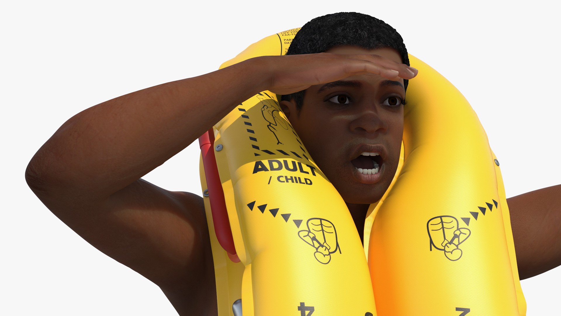 3D Man With Life Jacket Model - TurboSquid 2315067