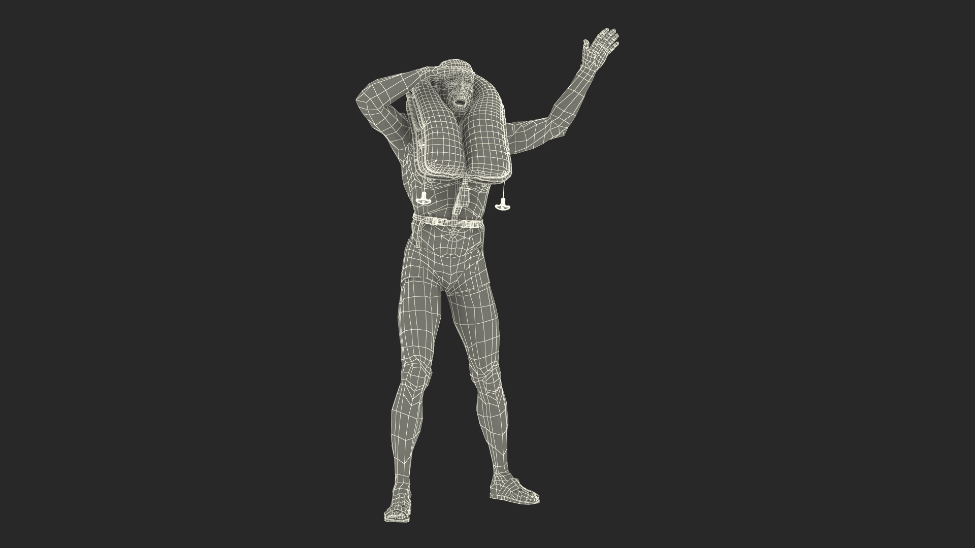 3D Man With Life Jacket Model - TurboSquid 2315067