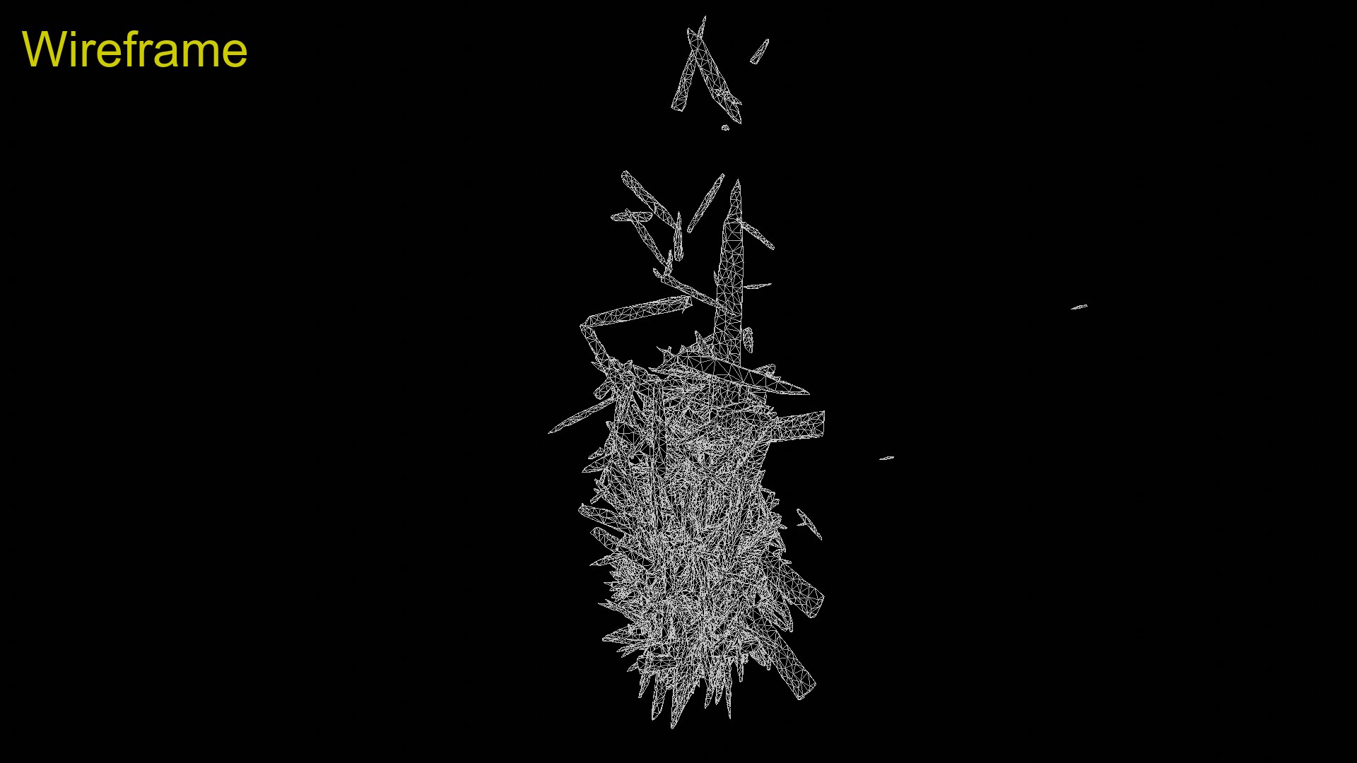 Animated Splinter Explode Upward Sharp 3D model - TurboSquid 1778129