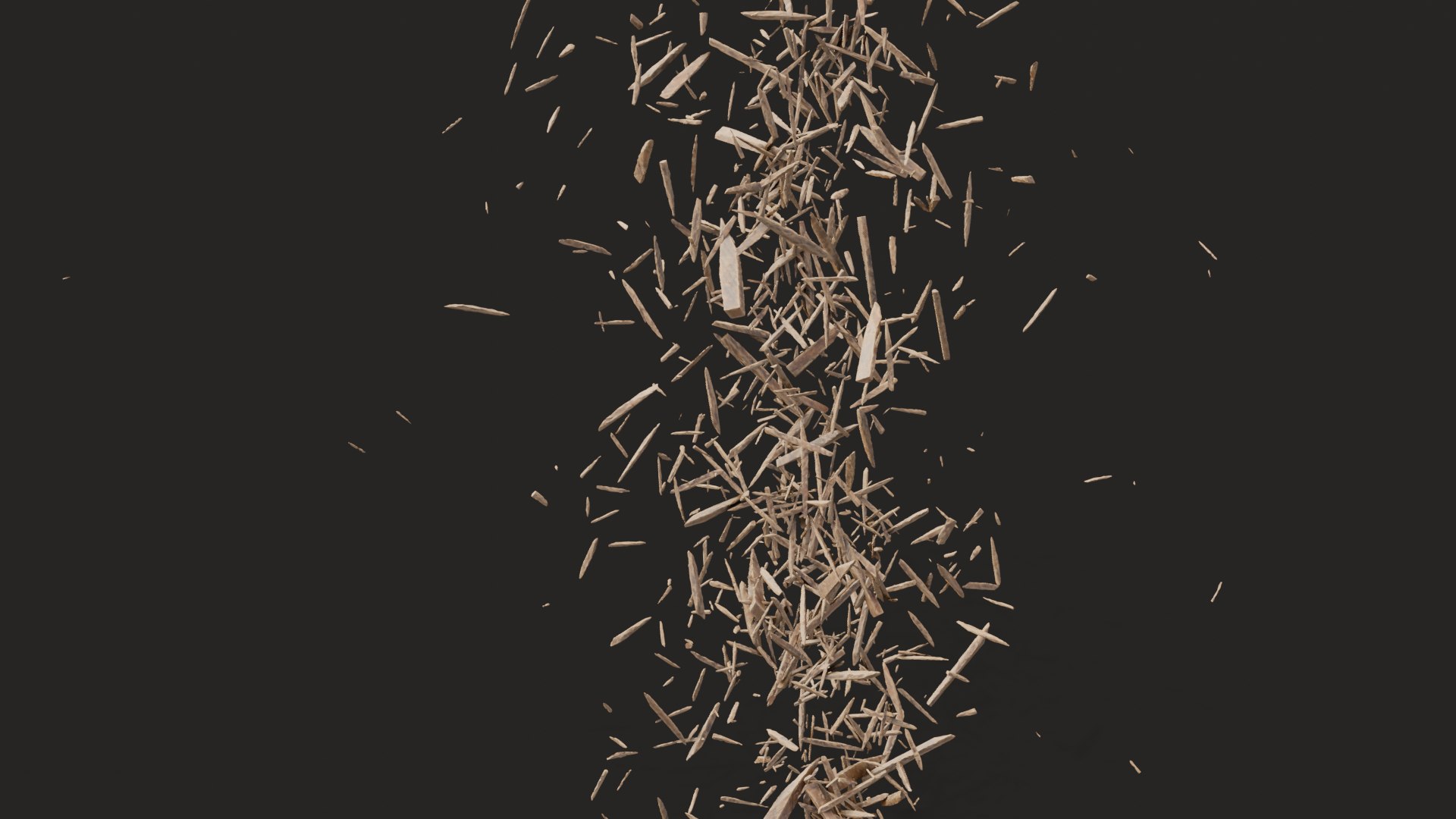 Animated Splinter Explode Upward Sharp 3D model - TurboSquid 1778129