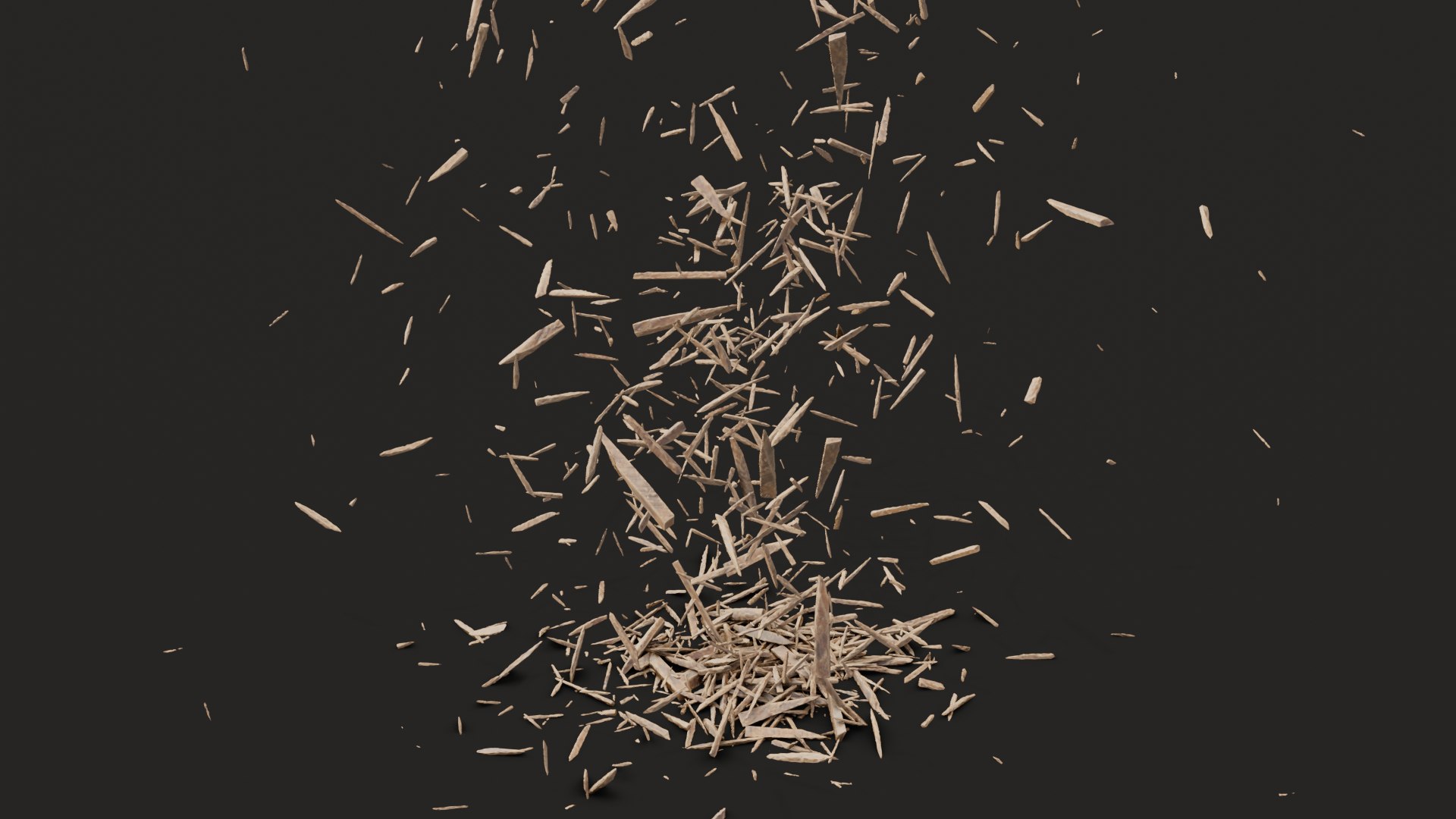 Animated Splinter Explode Upward Sharp 3D model - TurboSquid 1778129