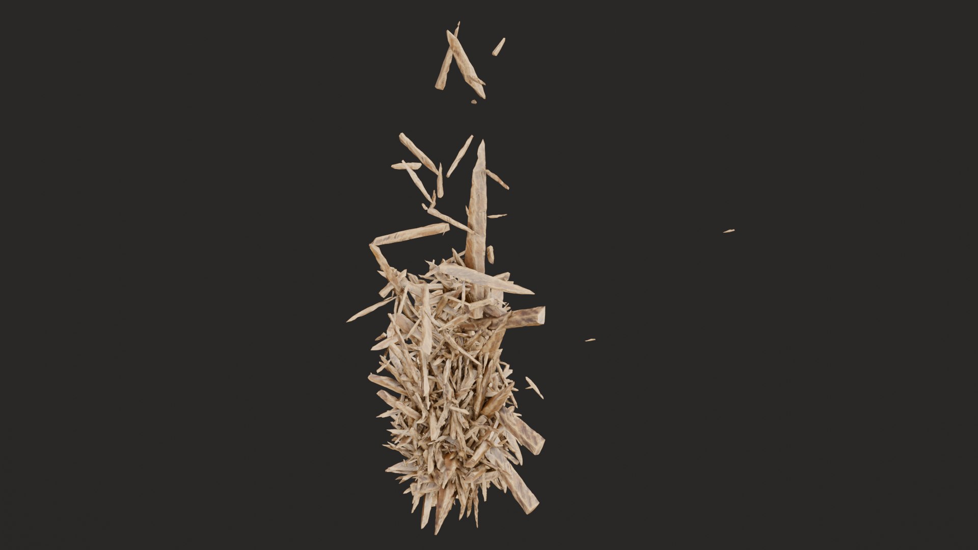 Animated Splinter Explode Upward Sharp 3D model - TurboSquid 1778129