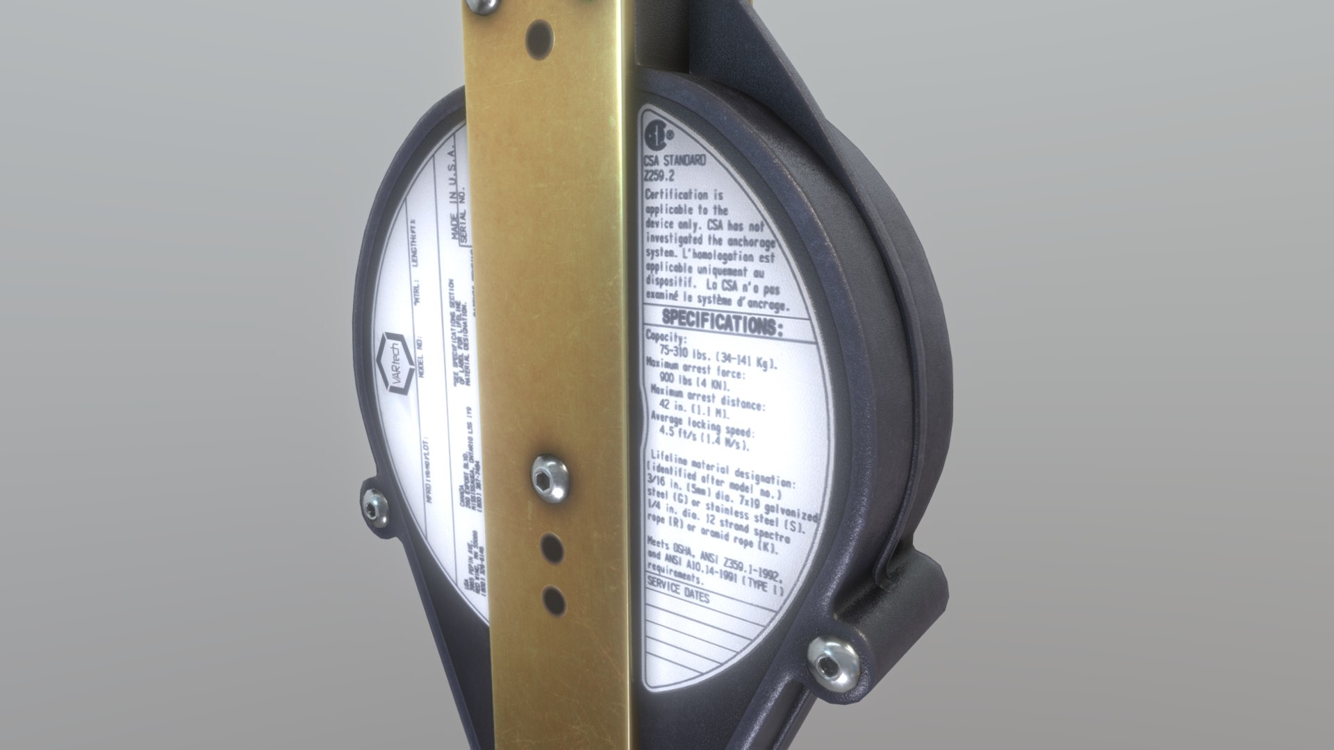 3D Model Fall Protection - Self Retracting Lifeline - TurboSquid 1741276