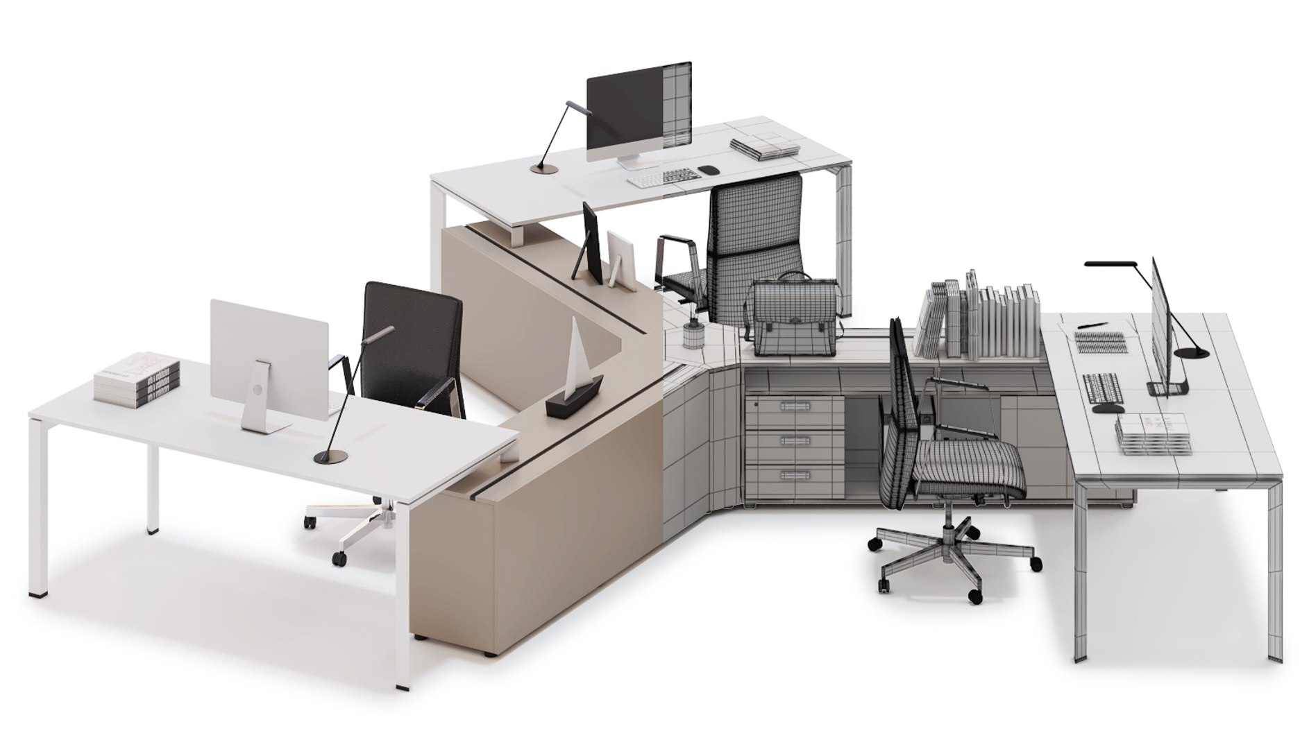 3D Office Workspace Las Model - TurboSquid 1444756