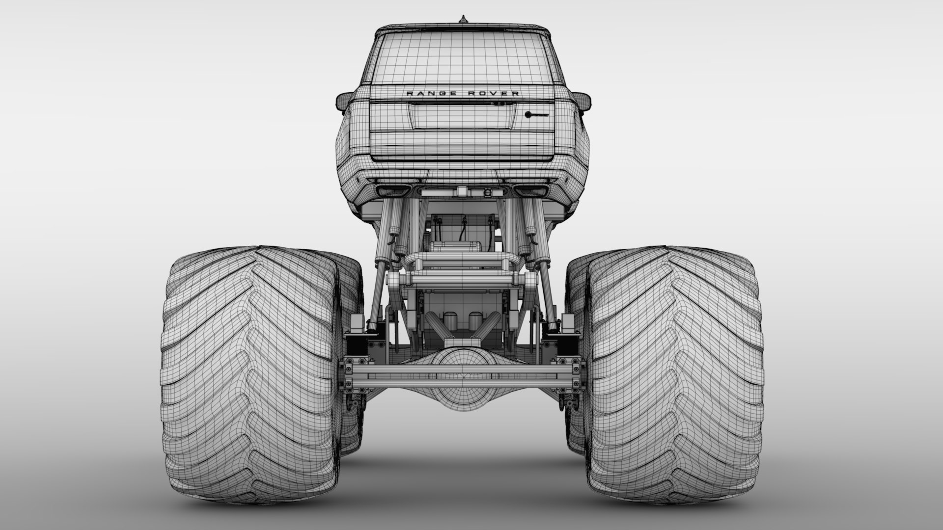 3D Model Monster Truck Range Rover - TurboSquid 1307718