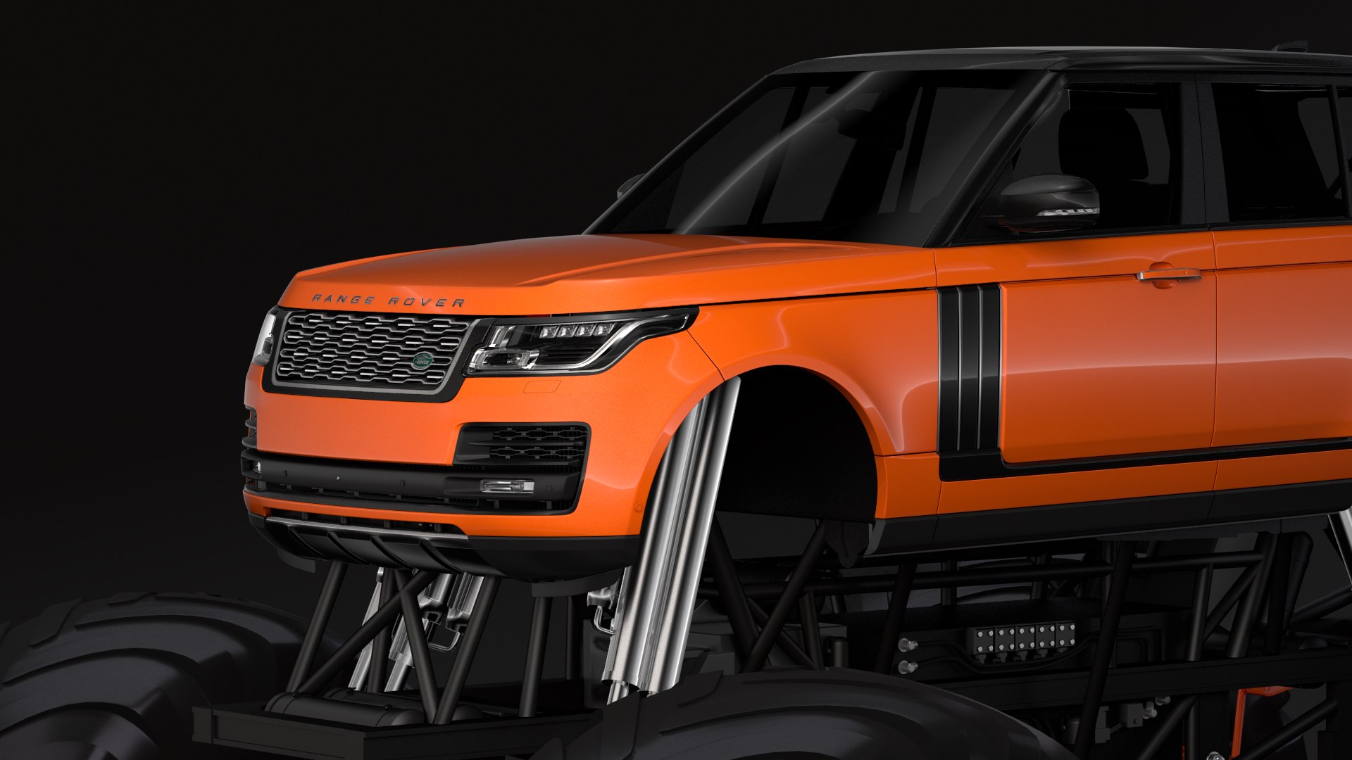 3D Model Monster Truck Range Rover - TurboSquid 1307718