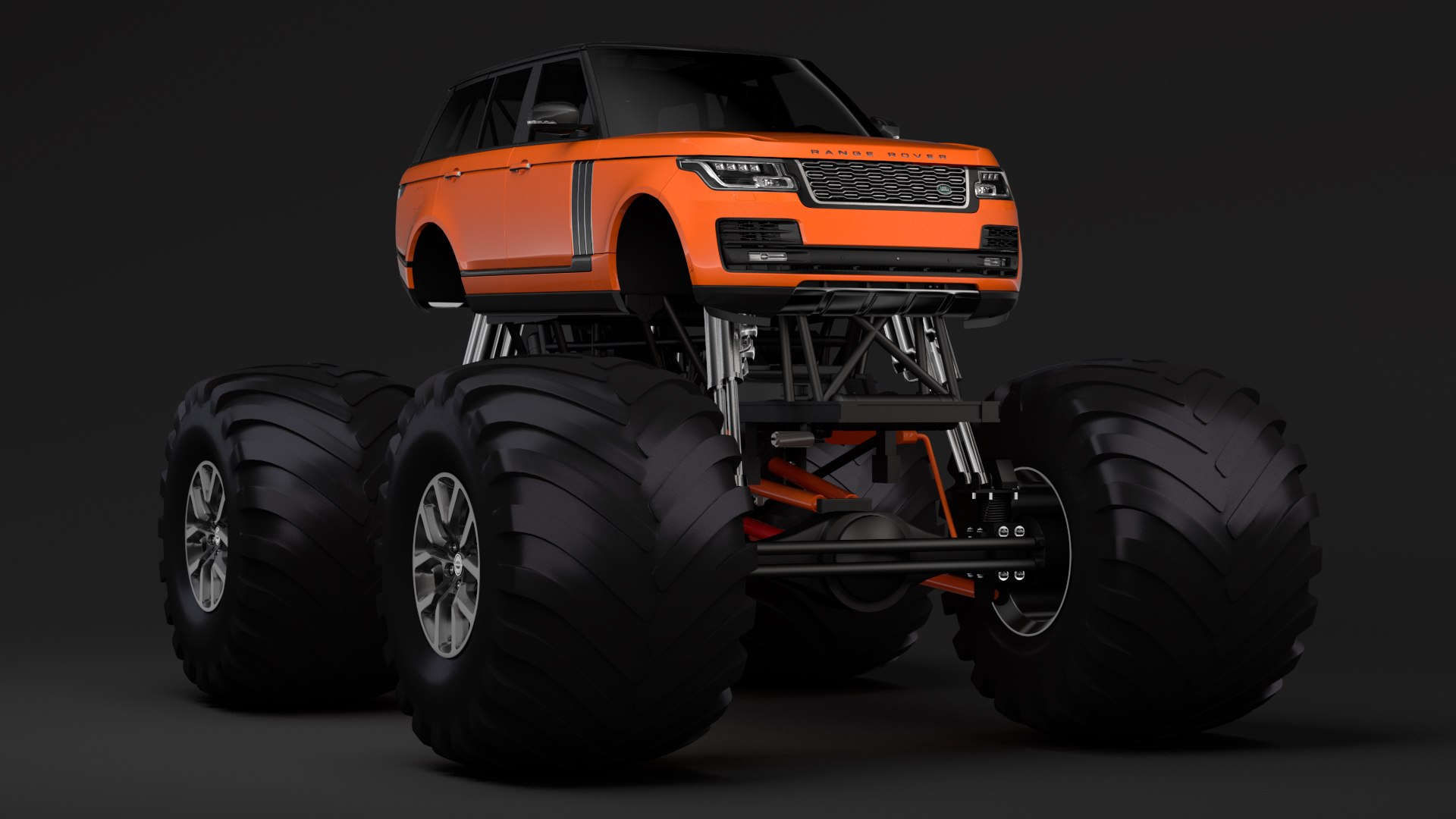3D Model Monster Truck Range Rover - TurboSquid 1307718