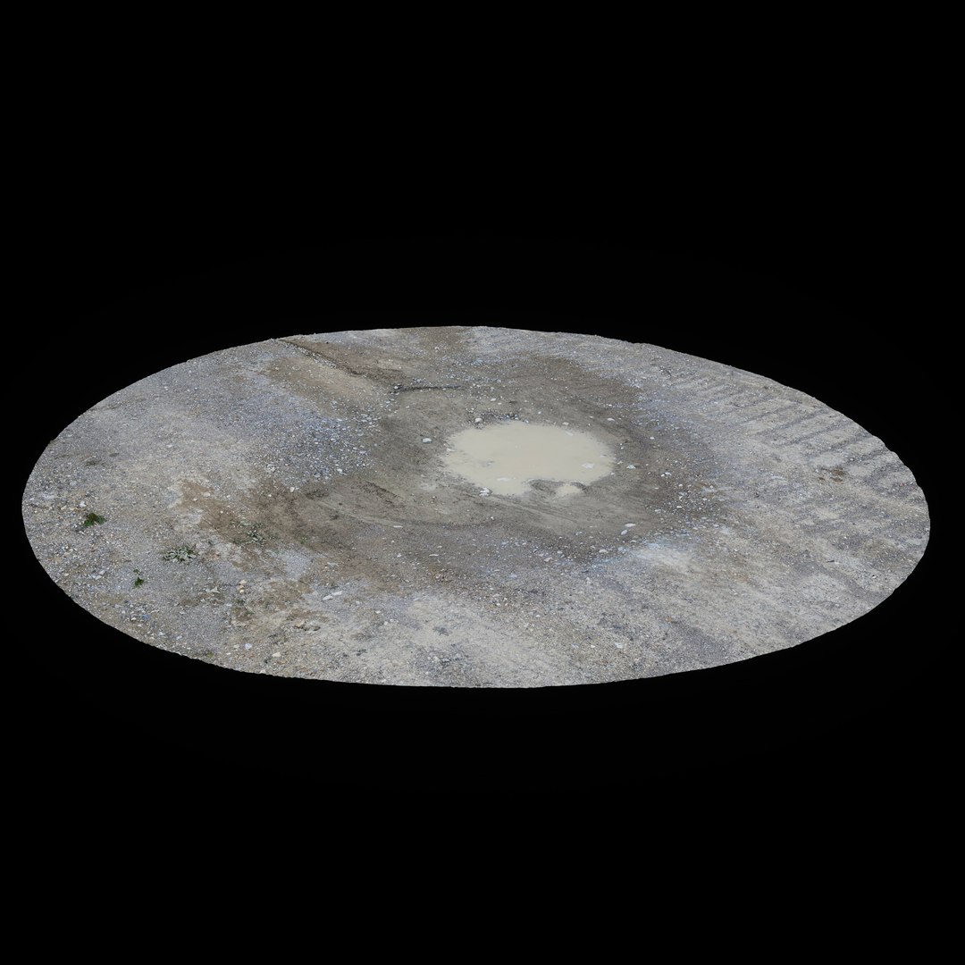 3D Gravel Ground Water 05 - 3D Photogrammetry Model Scan Of A Pile Of ...