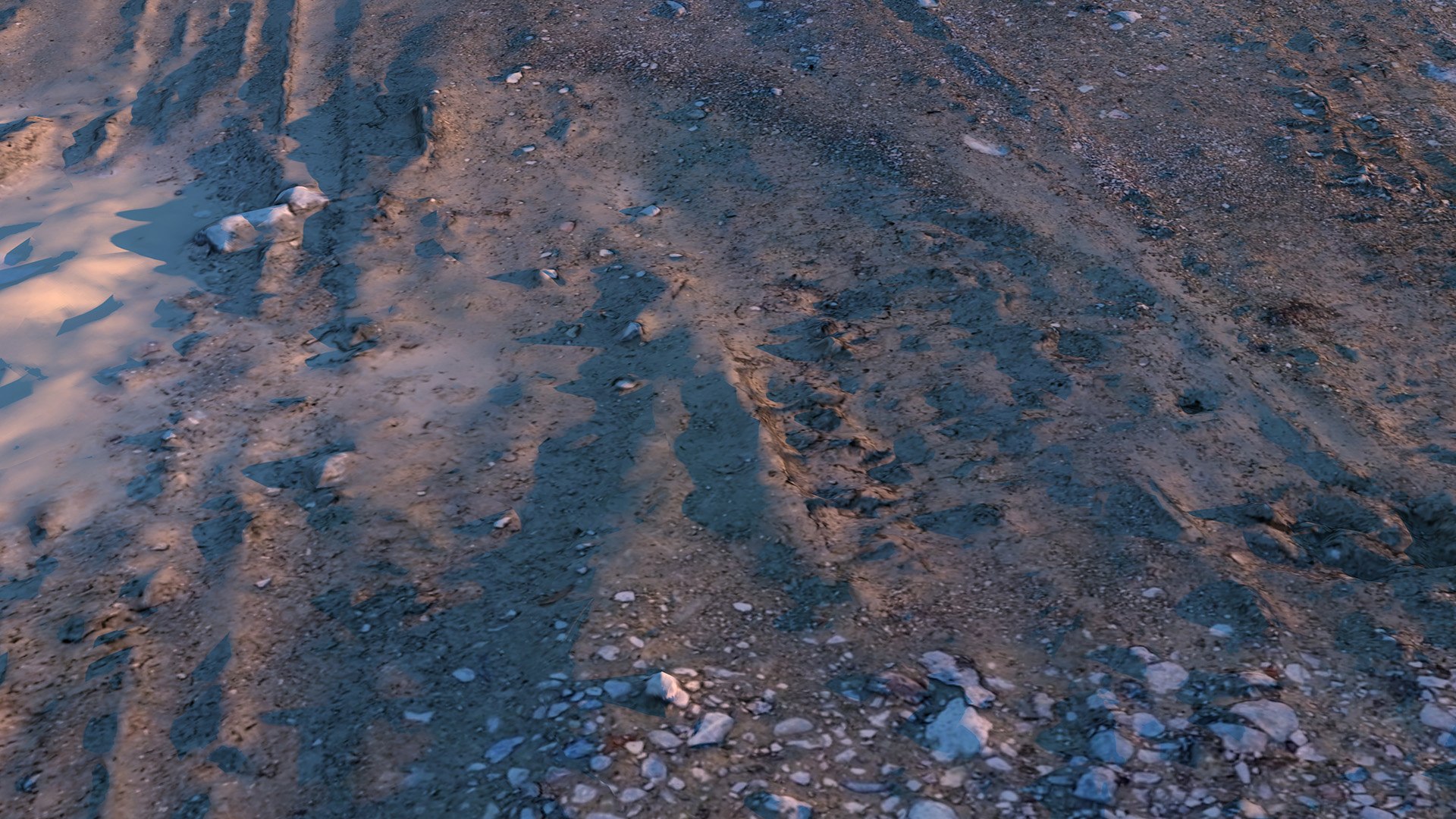 3D Gravel Ground Water 05 - 3D Photogrammetry Model Scan Of A Pile Of ...