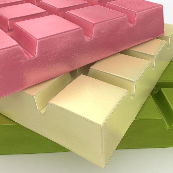 3d model realistic chocolate bar 3