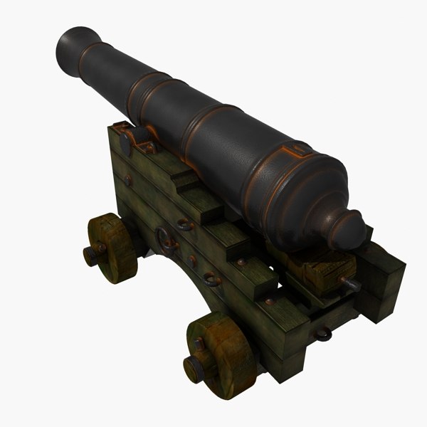 3D 3D Studio Cannon gun heavy