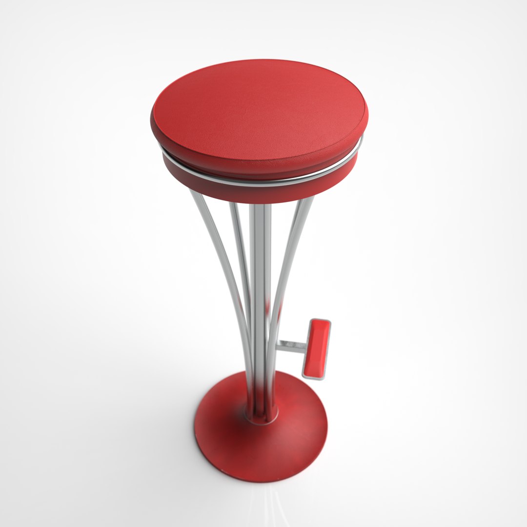 modelo 3d Red Stool - TurboSquid 2089089