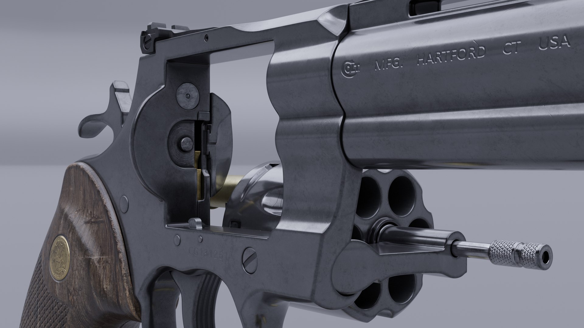 3D Colt Python 357 3 Inch Polished - TurboSquid 2035900