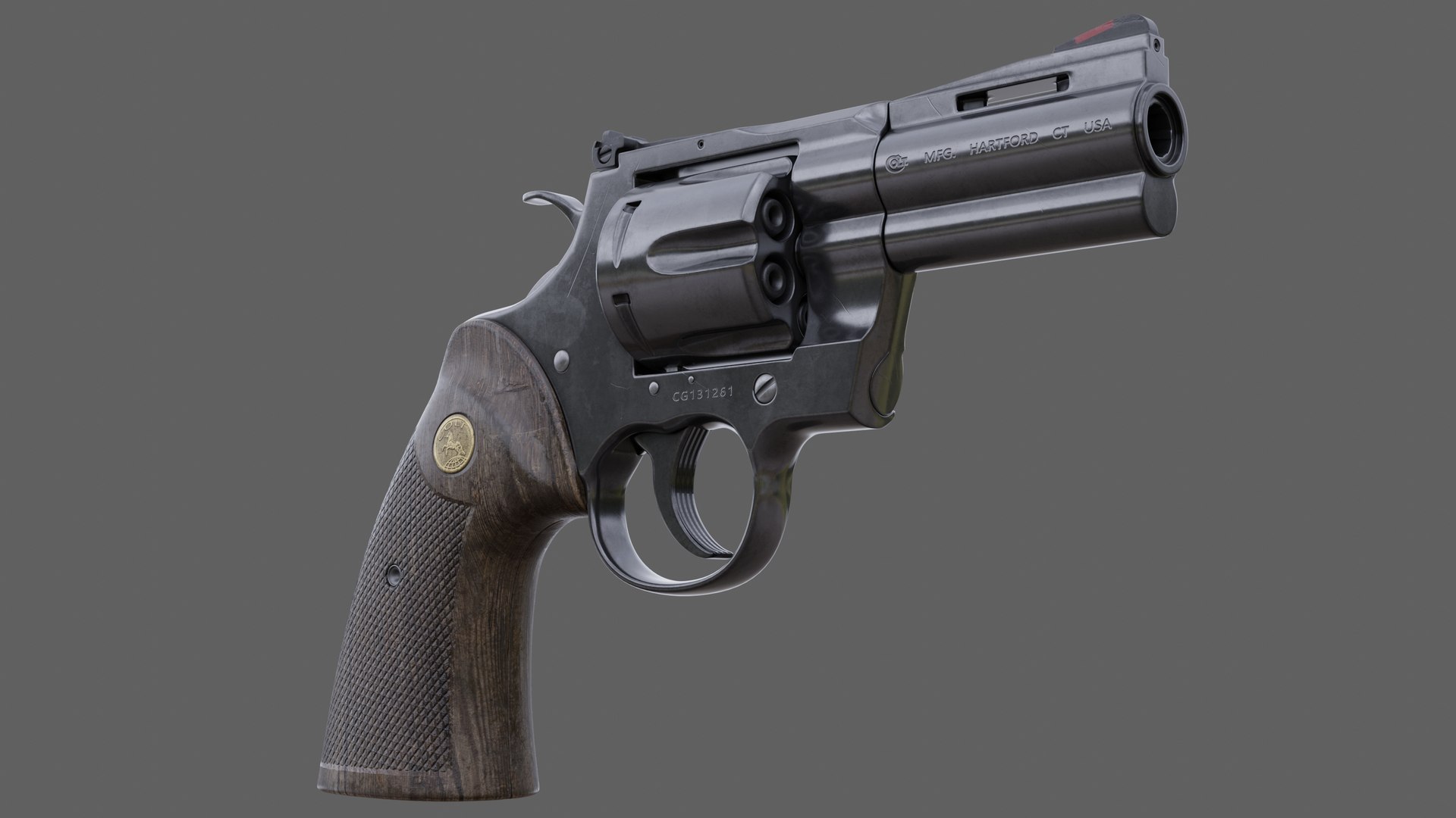 3D Colt Python 357 3 Inch Polished - TurboSquid 2035900