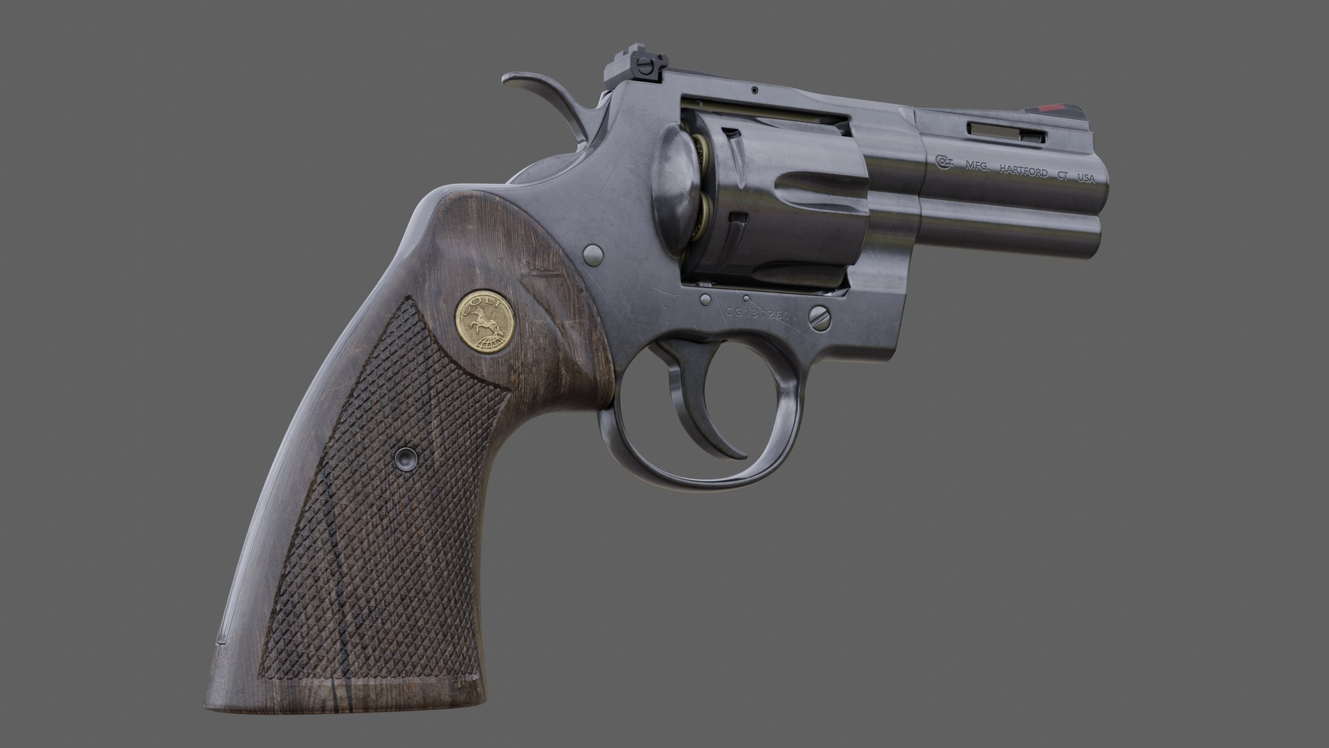 3D Colt Python 357 3 Inch Polished - TurboSquid 2035900