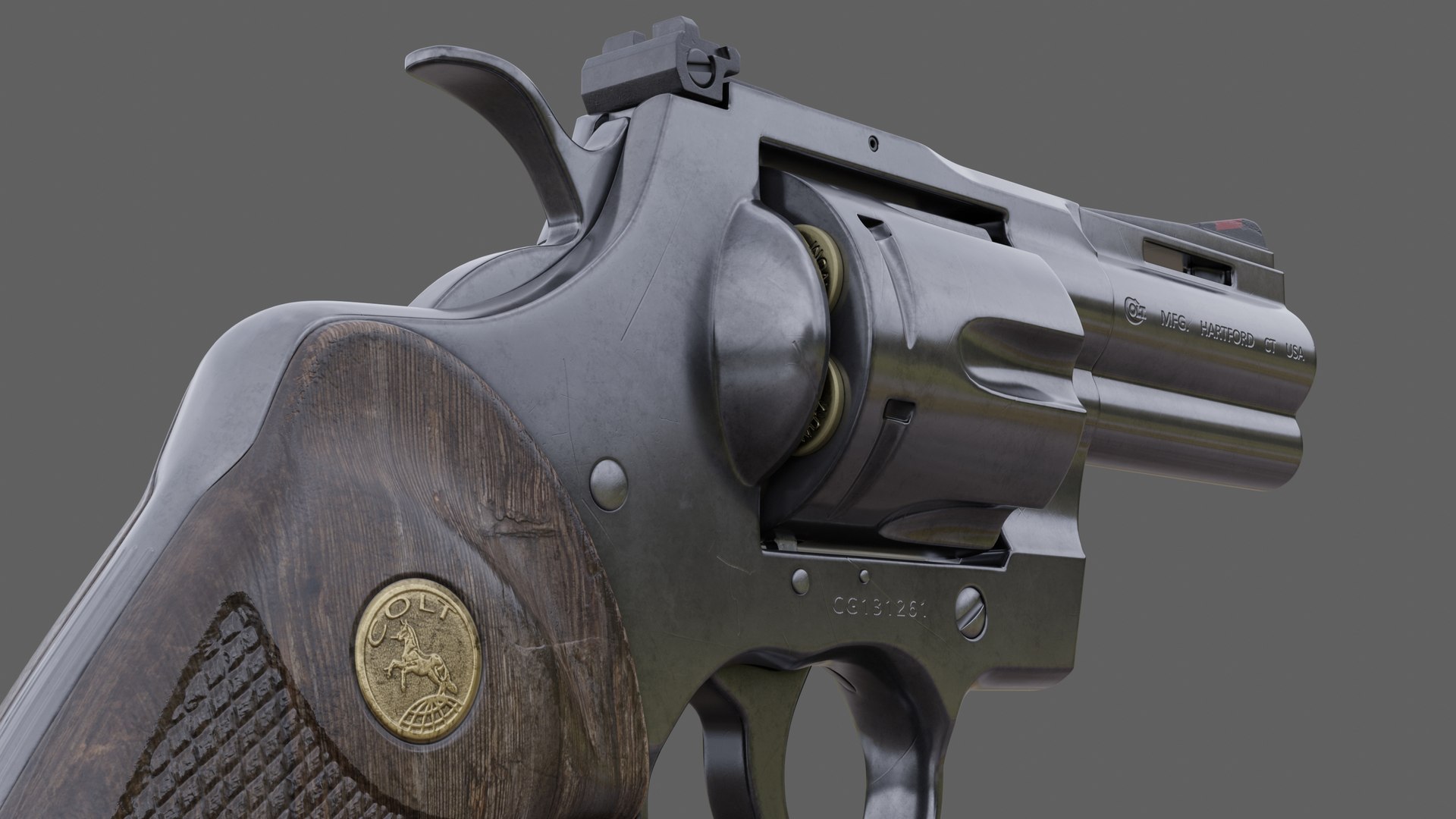 3D Colt Python 357 3 Inch Polished - TurboSquid 2035900