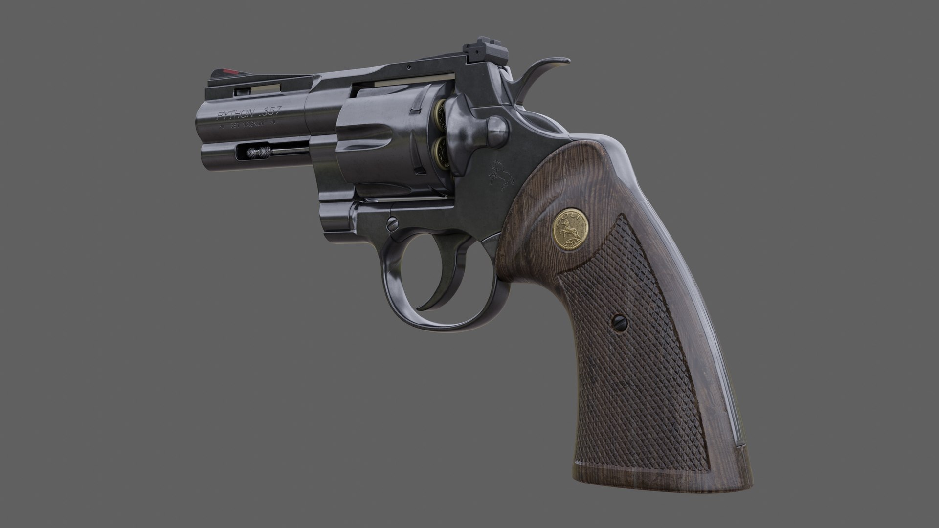 3D Colt Python 357 3 Inch Polished - TurboSquid 2035900