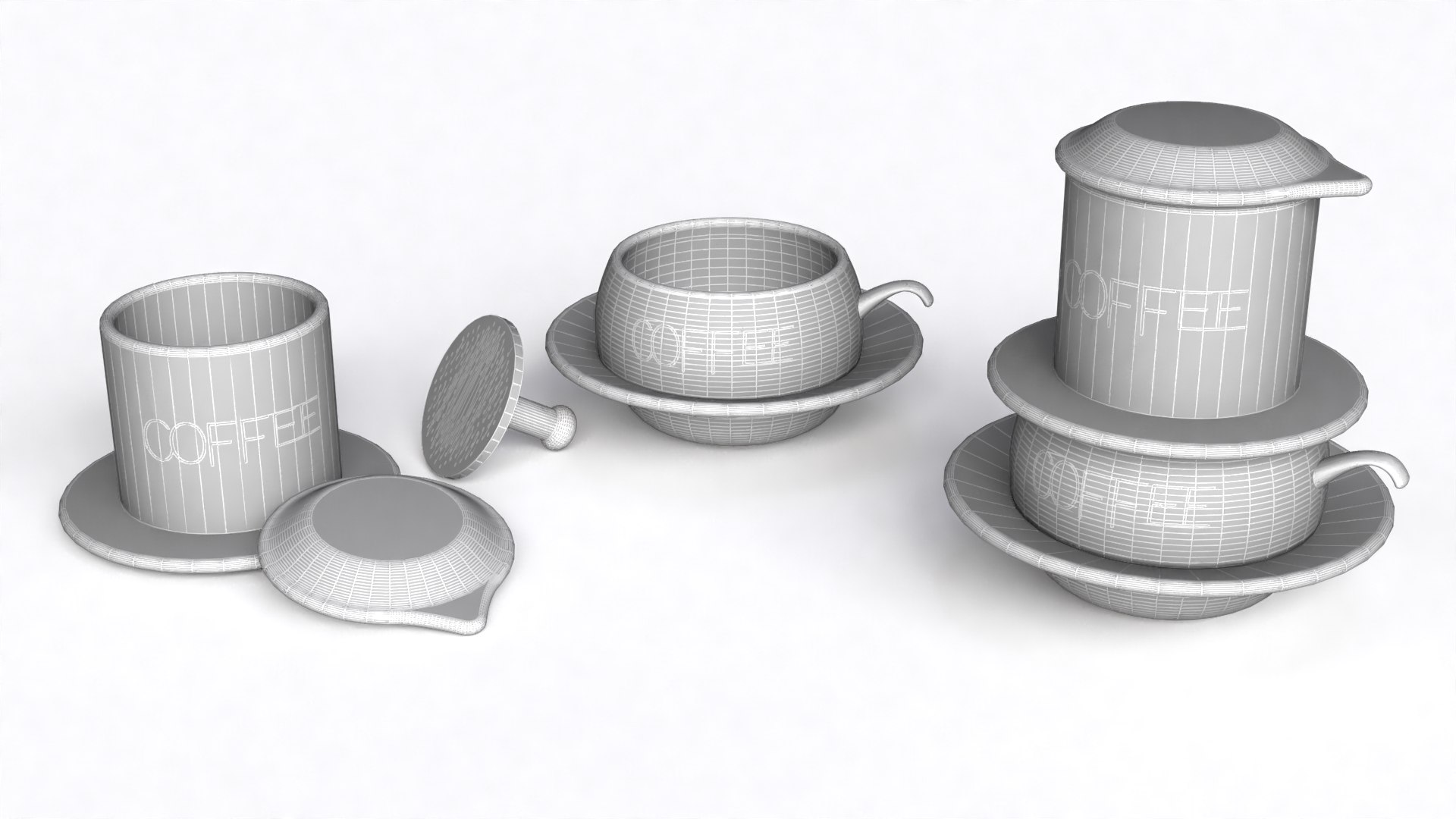 Coffee cup with filter 3D model - TurboSquid 2050487