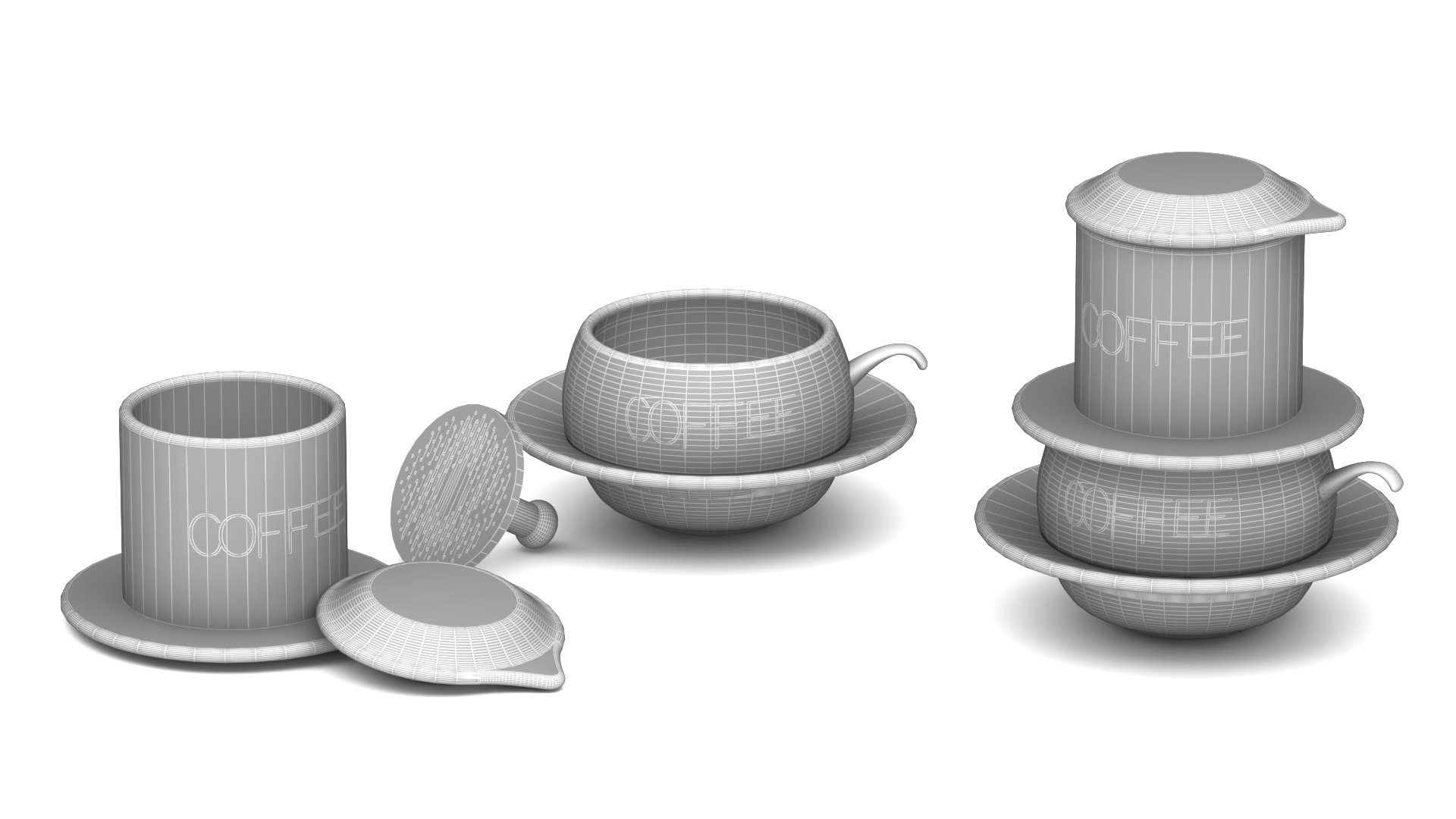 Coffee Cup With Filter 3D Model - TurboSquid 2050487
