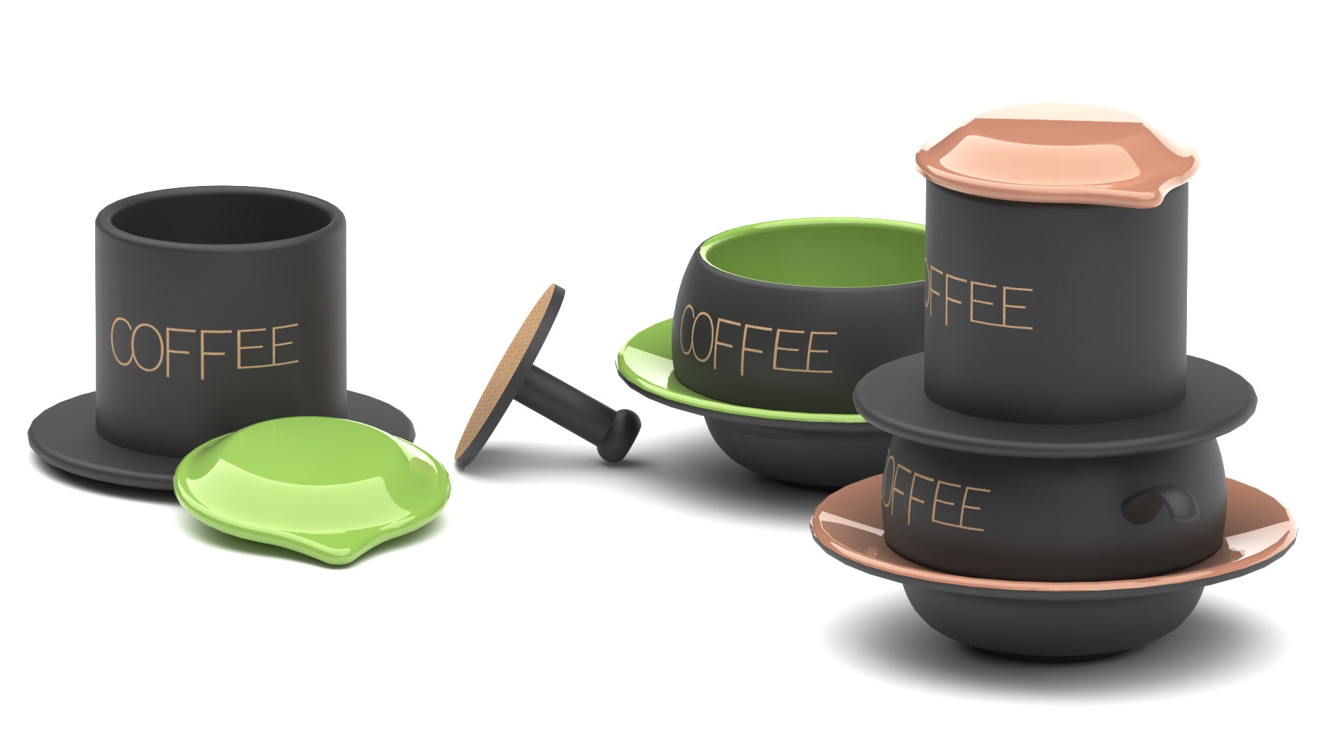Coffee Cup With Filter 3D Model - TurboSquid 2050487