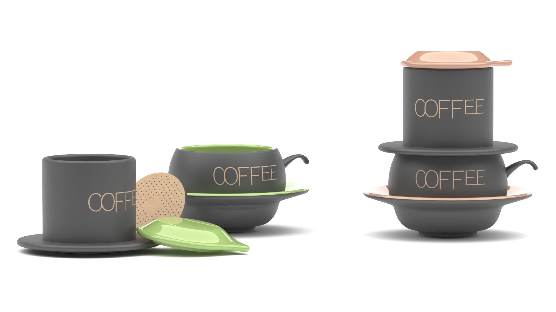 Coffee Cup With Filter 3D Model - TurboSquid 2050487