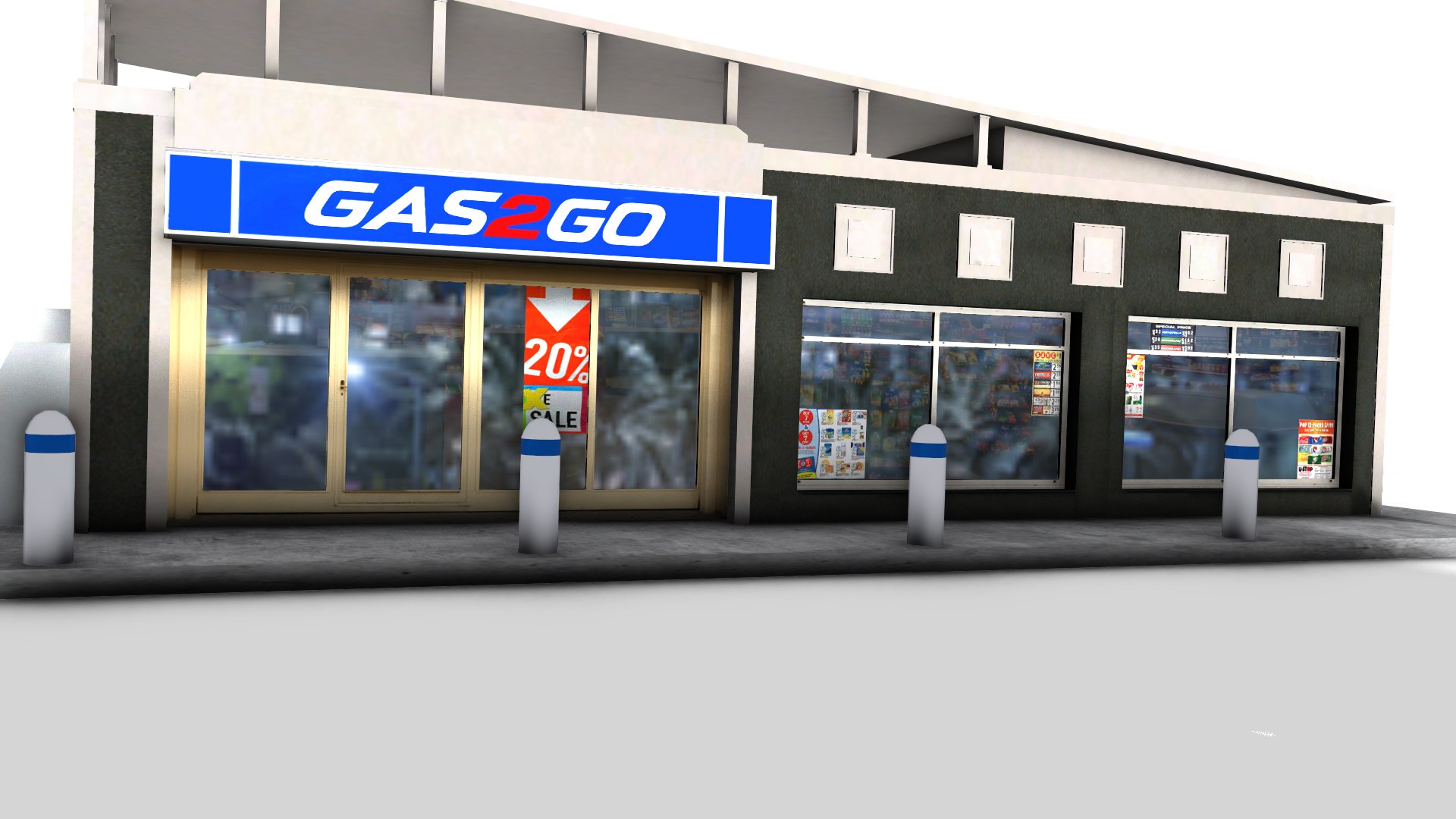 Generic Gas Station 3D - TurboSquid 1341576