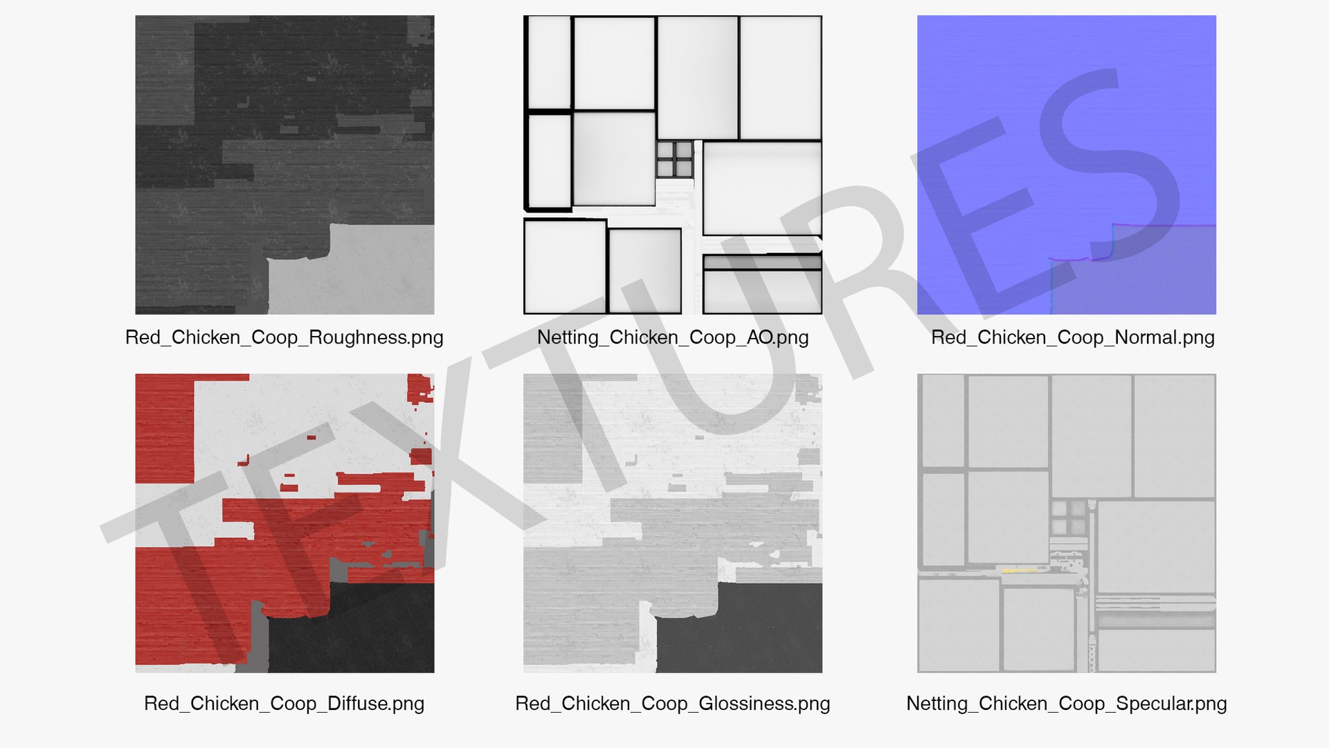 Red Chicken Coop 3D - TurboSquid 1823888
