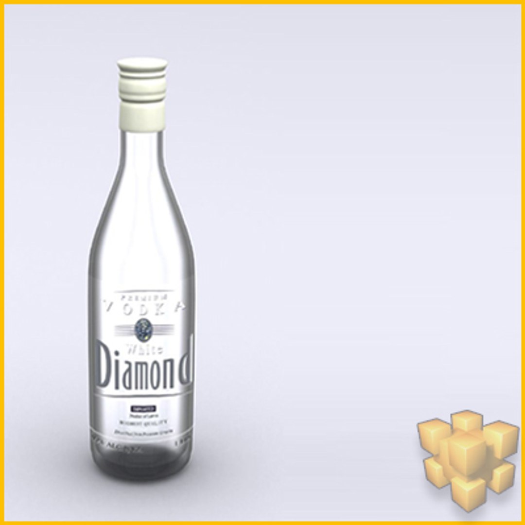 3d vodka bottle