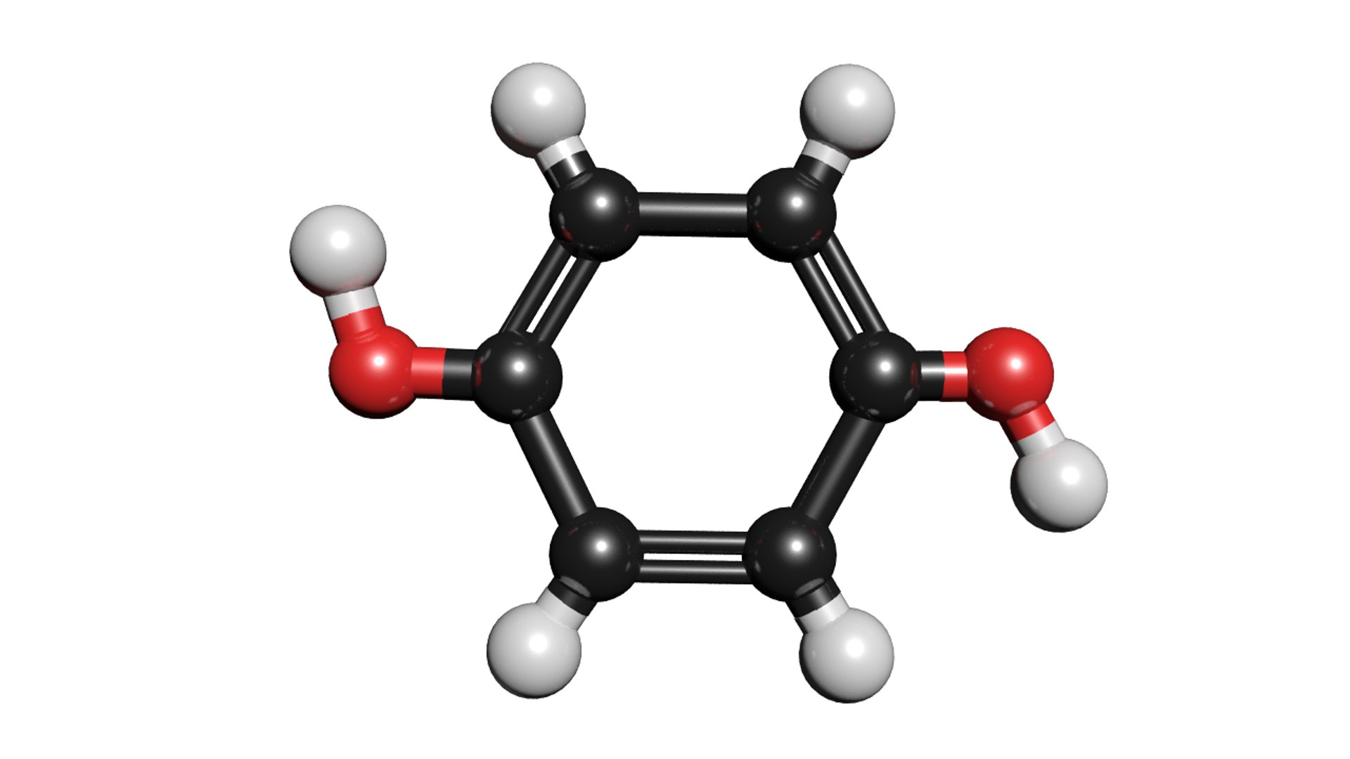 3D C6h6o2 Molecule Hydroquinone Model - TurboSquid 1424833