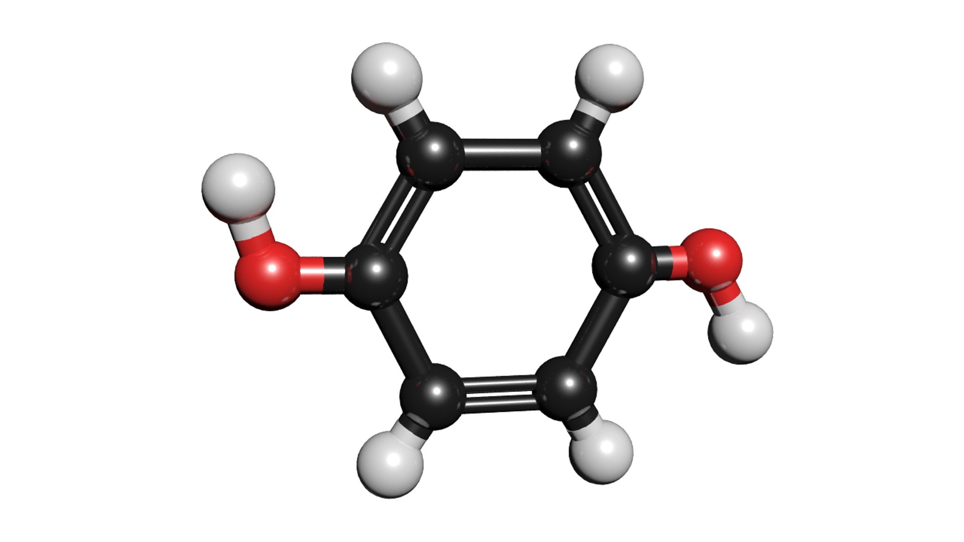 3D C6h6o2 Molecule Hydroquinone Model - TurboSquid 1424833