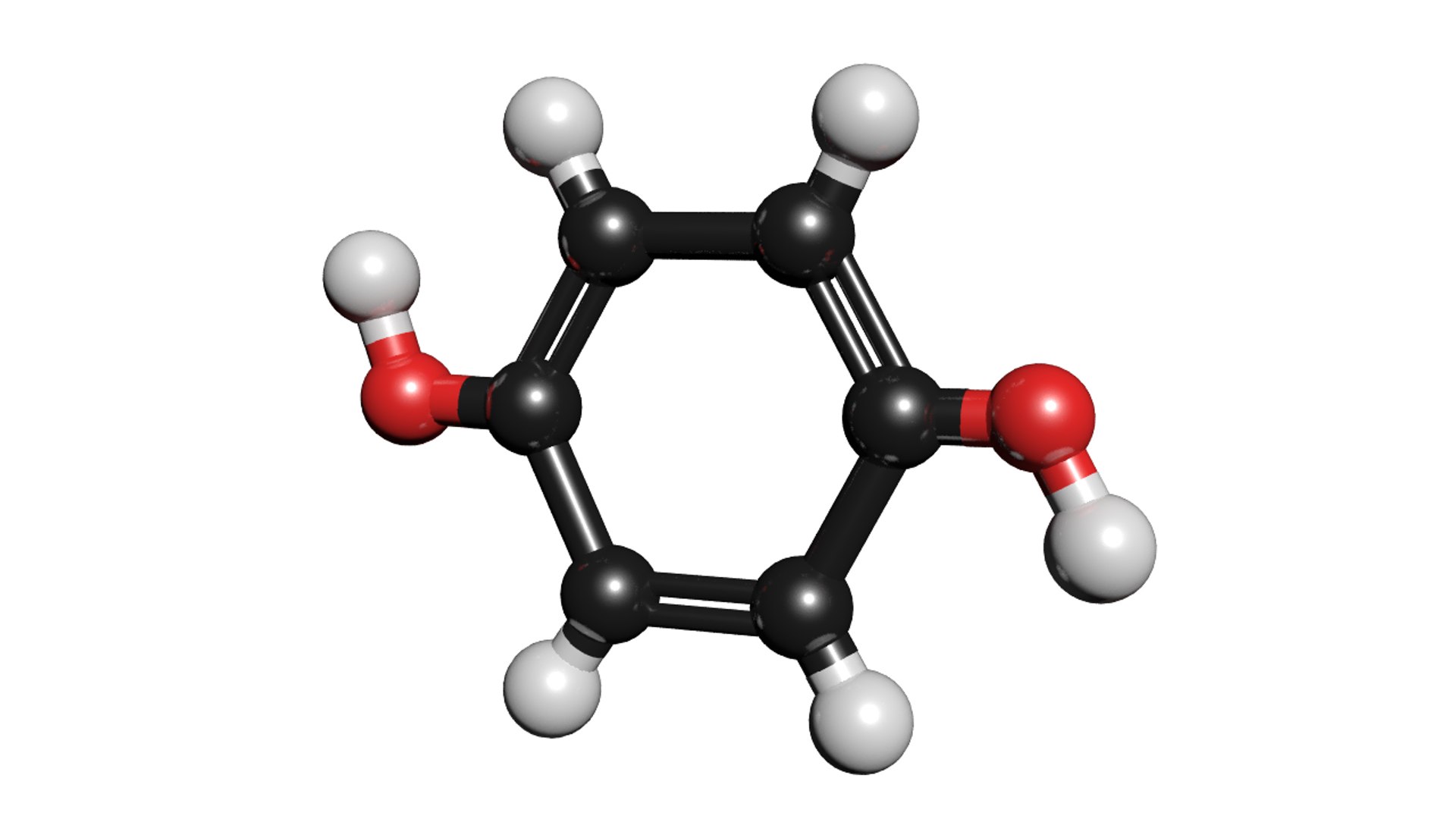 3D C6h6o2 Molecule Hydroquinone Model - TurboSquid 1424833