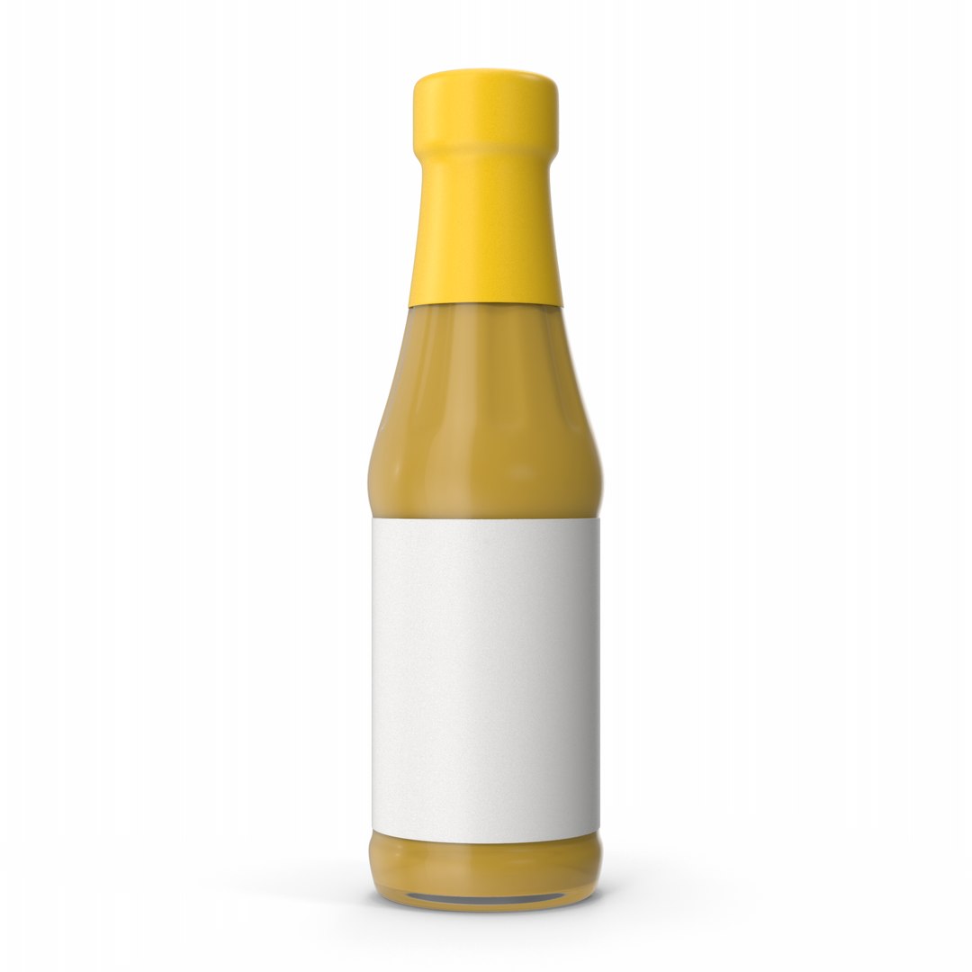 Yellow Sauce Bottle 3D Model - TurboSquid 1959776