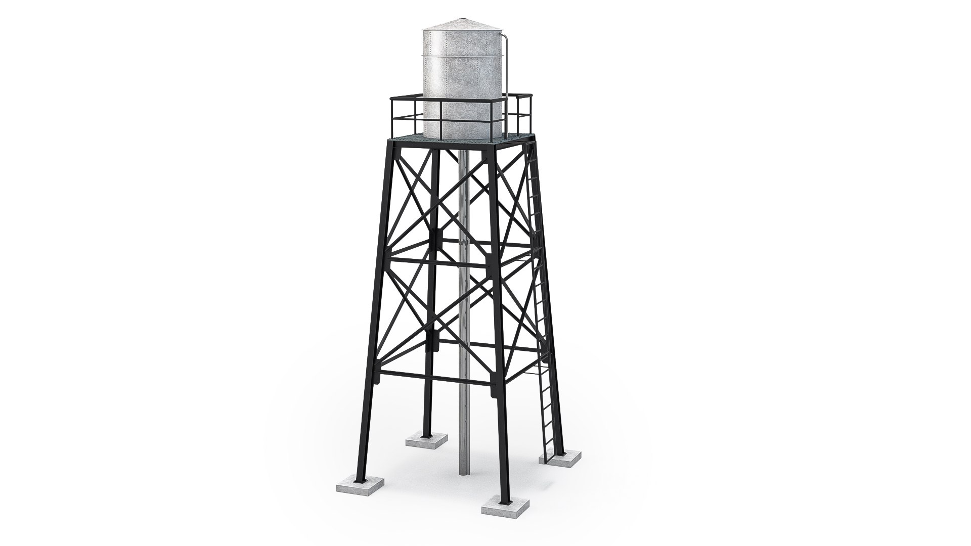 3D Water Tower - TurboSquid 1921657