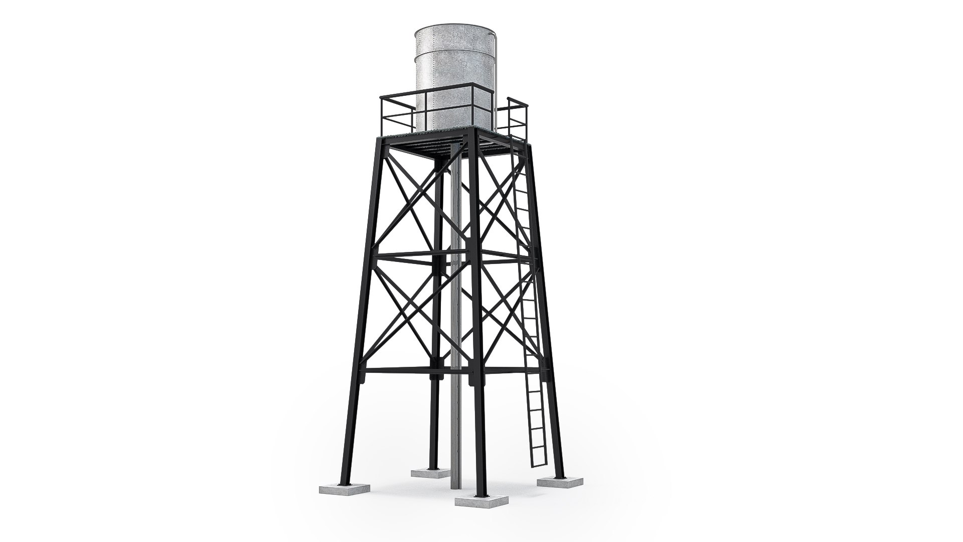 3D Water Tower - TurboSquid 1921657