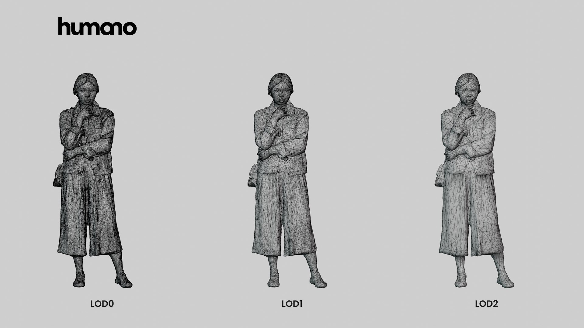 Humano Posed Standing Asian Woman 0515492 3D Model - TurboSquid 2083391