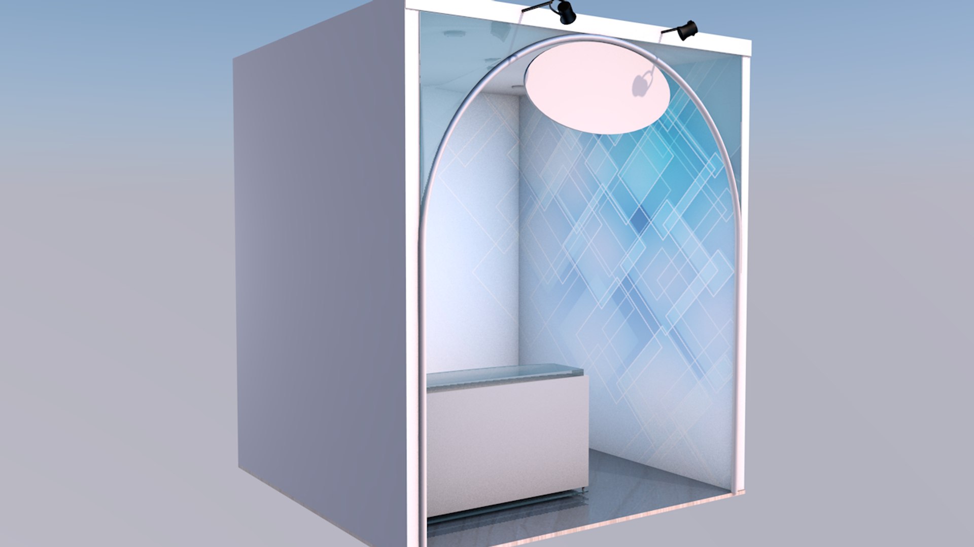 Expo square mini stand 3D model - TurboSquid 1323596