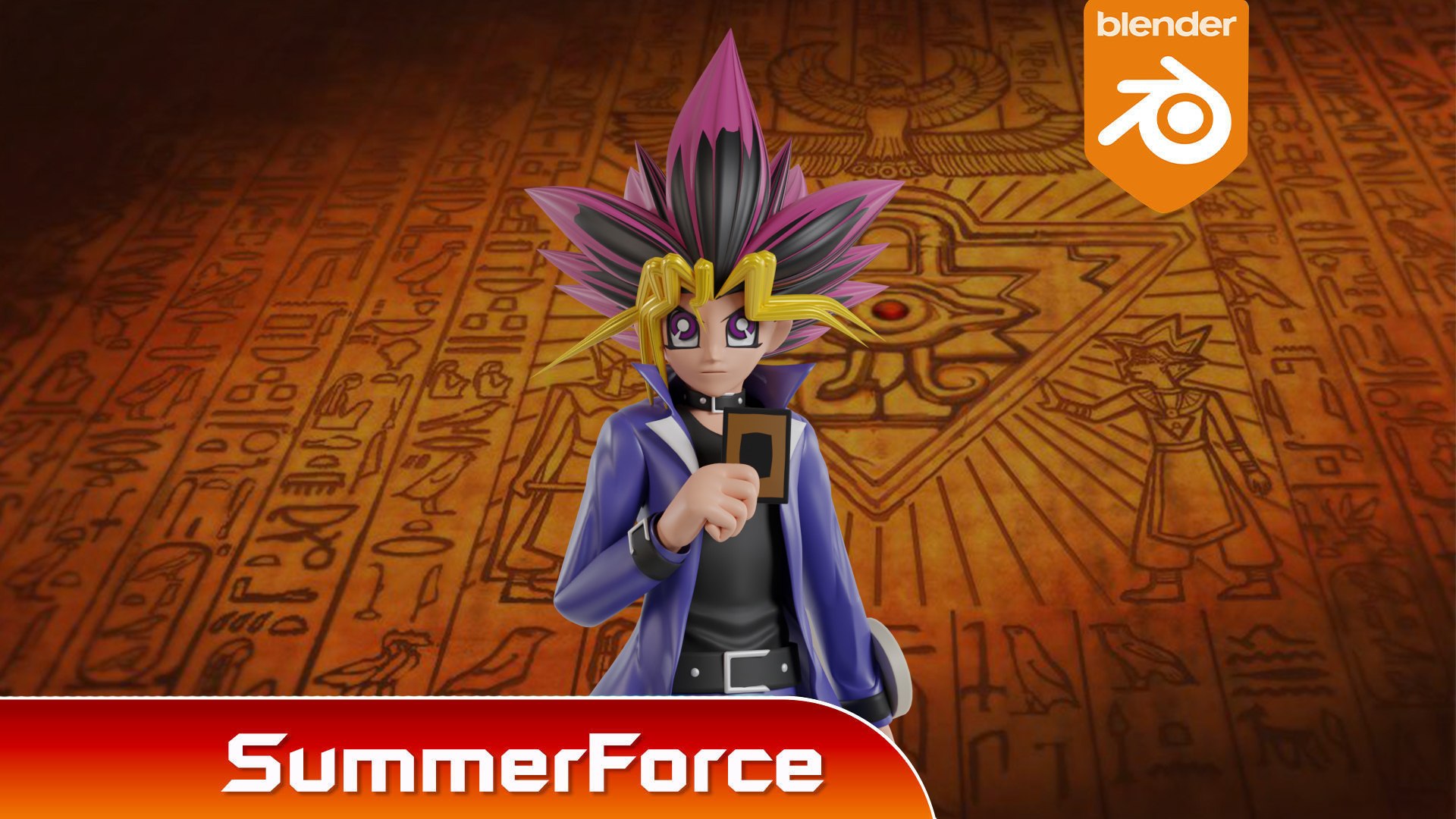 3D Yugi Muto - YuGiOh Duel Monsters - TurboSquid 2272996