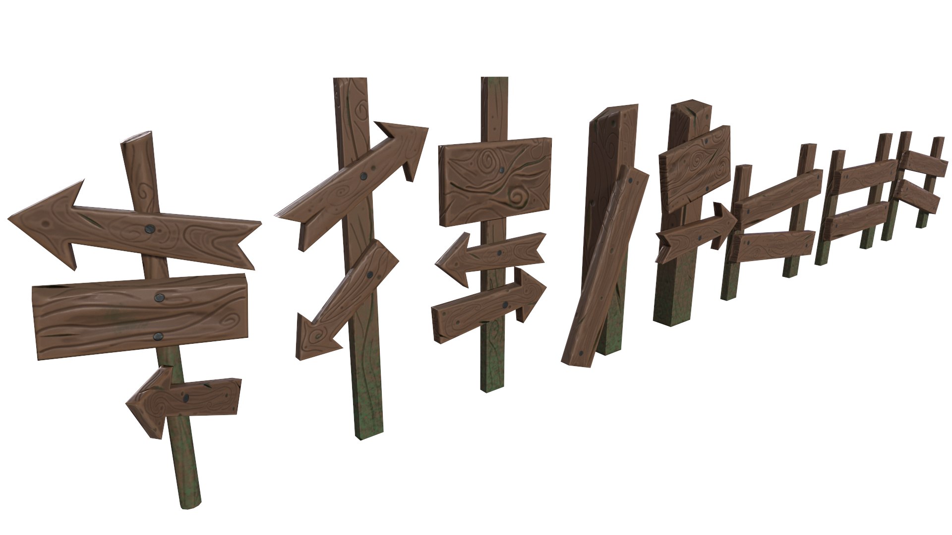 3D Set Of Pointers And Fences - TurboSquid 1943124