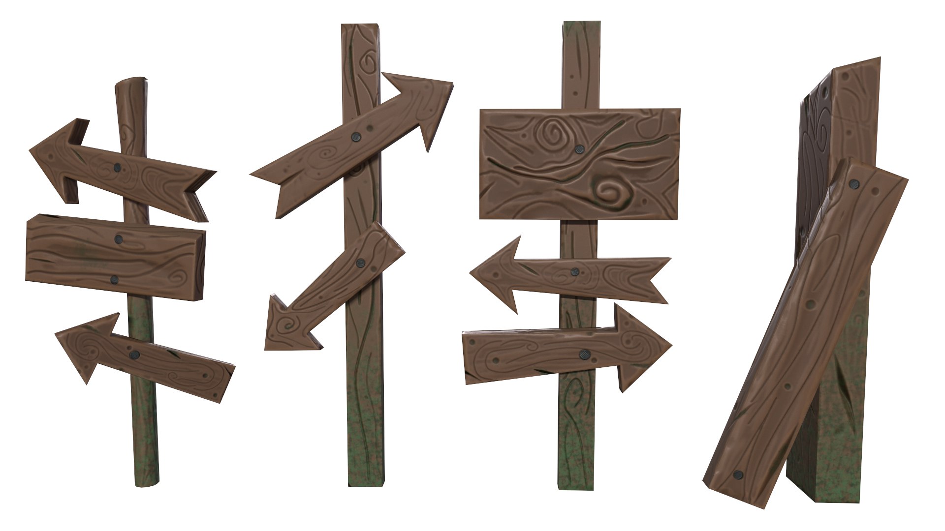 3D Set Of Pointers And Fences - TurboSquid 1943124