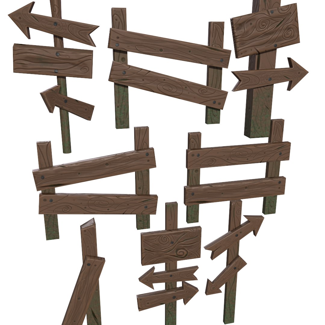 3D Set Of Pointers And Fences - TurboSquid 1943124